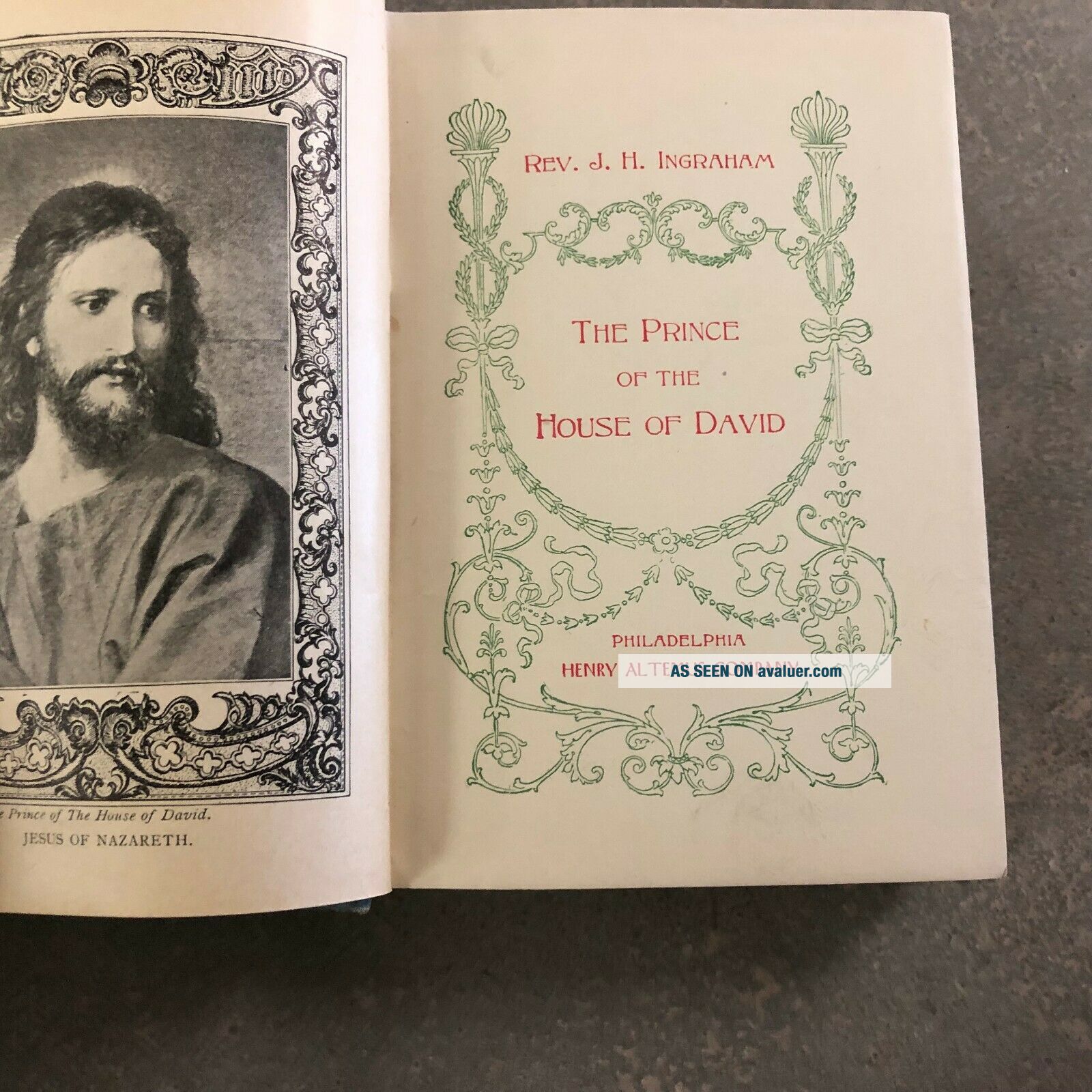 The Prince Of The House Of David By Rev. JH Ingraham | #7137863