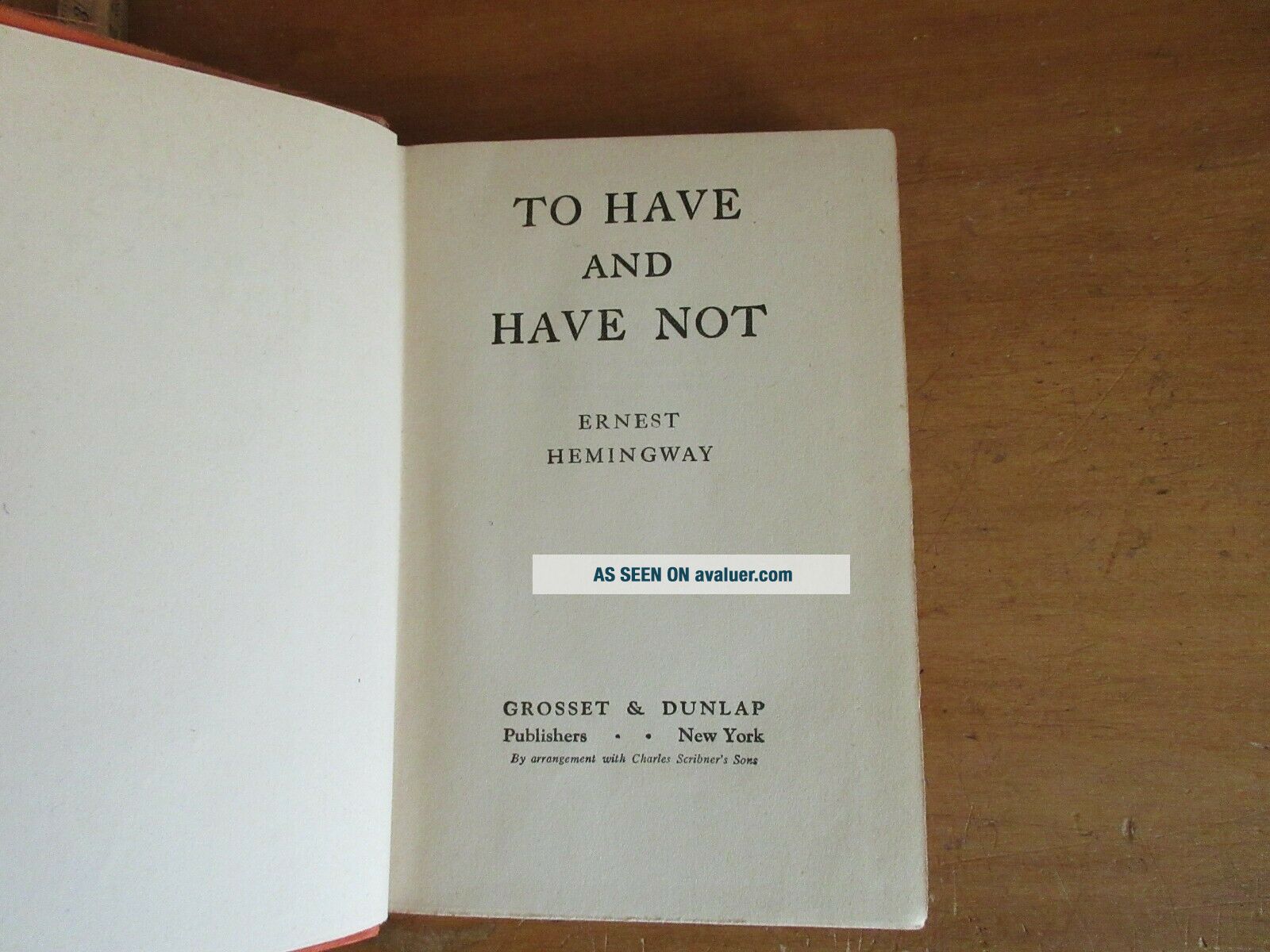 Old TO HAVE AND HAVE NOT Book 1937 ERNEST HEMINGWAY CLASSIC ANTIQUE ...
