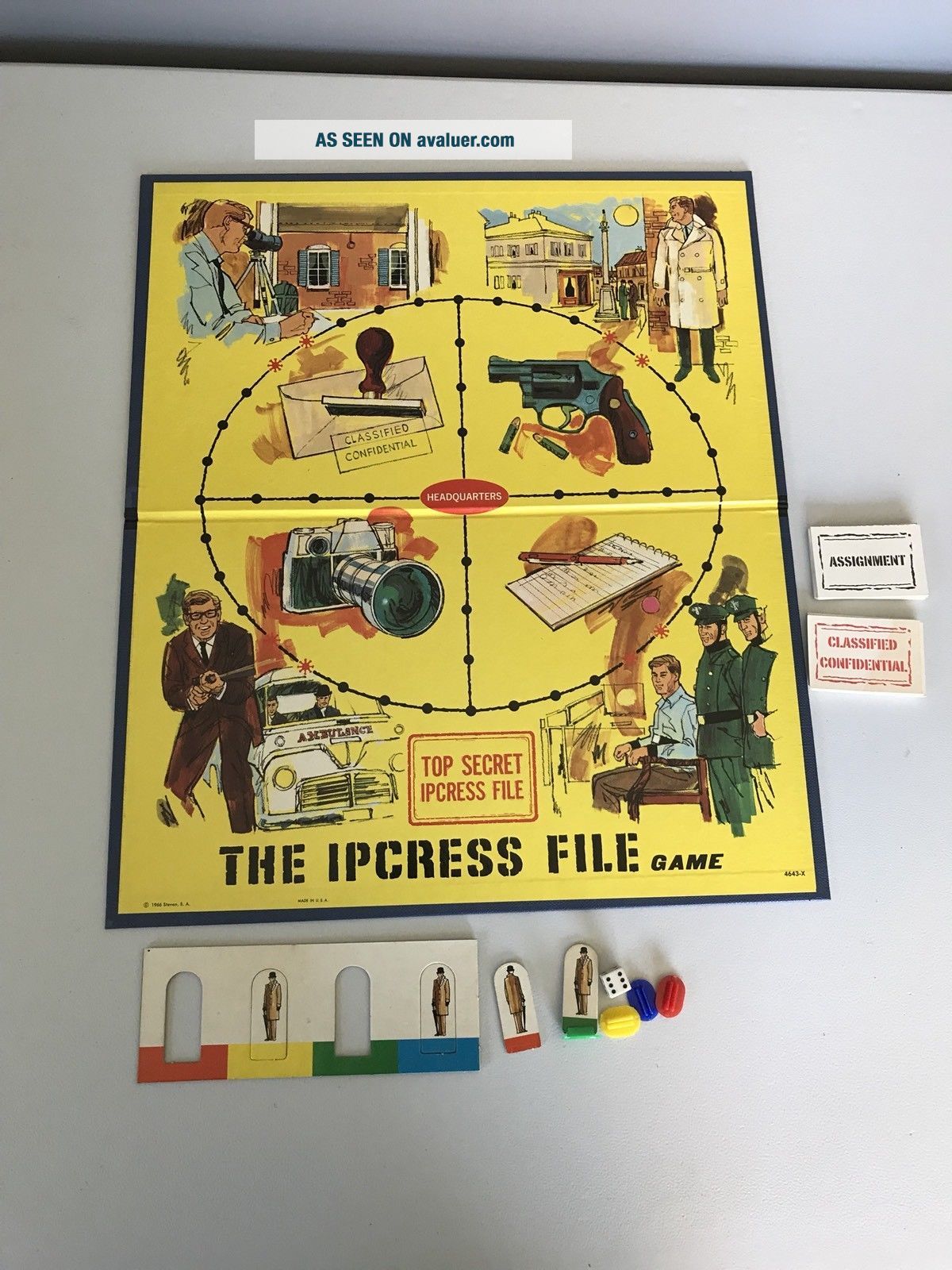 Vintage Milton Bradley The Ipcress File Board Game 1966 TV Complete ...