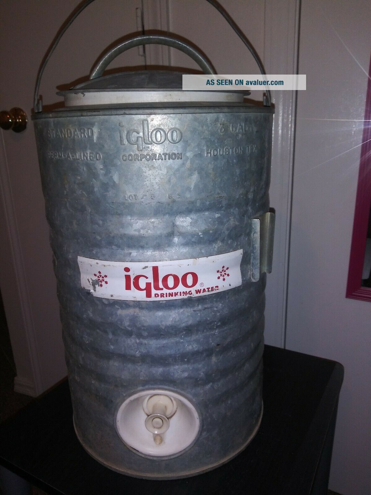 Vintage 1970’s Era Igloo 3 Gallon Galvanized Water Cooler Perma Lined ...