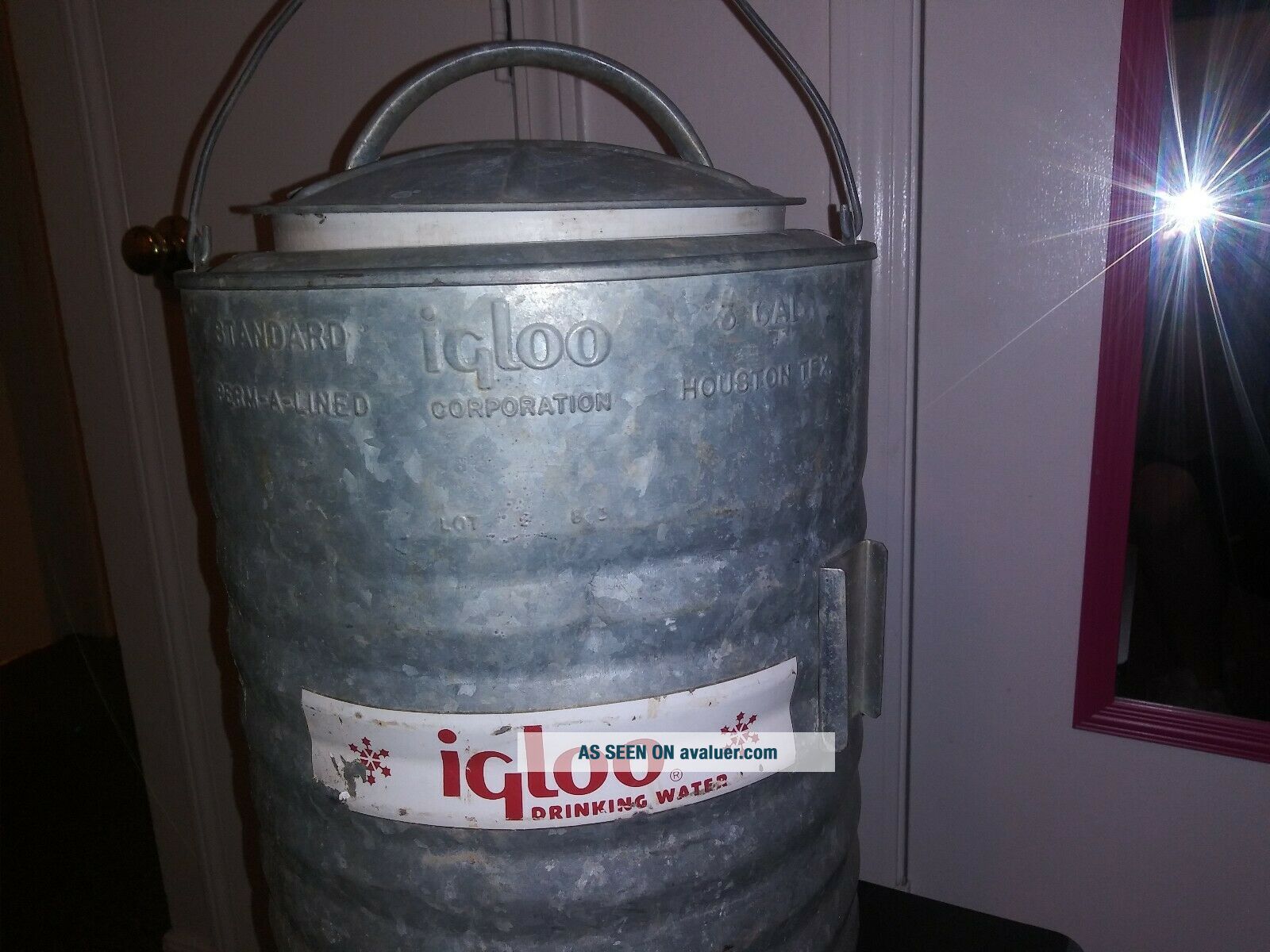 Vintage 1970’s Era Igloo 3 Gallon Galvanized Water Cooler Perma Lined ...