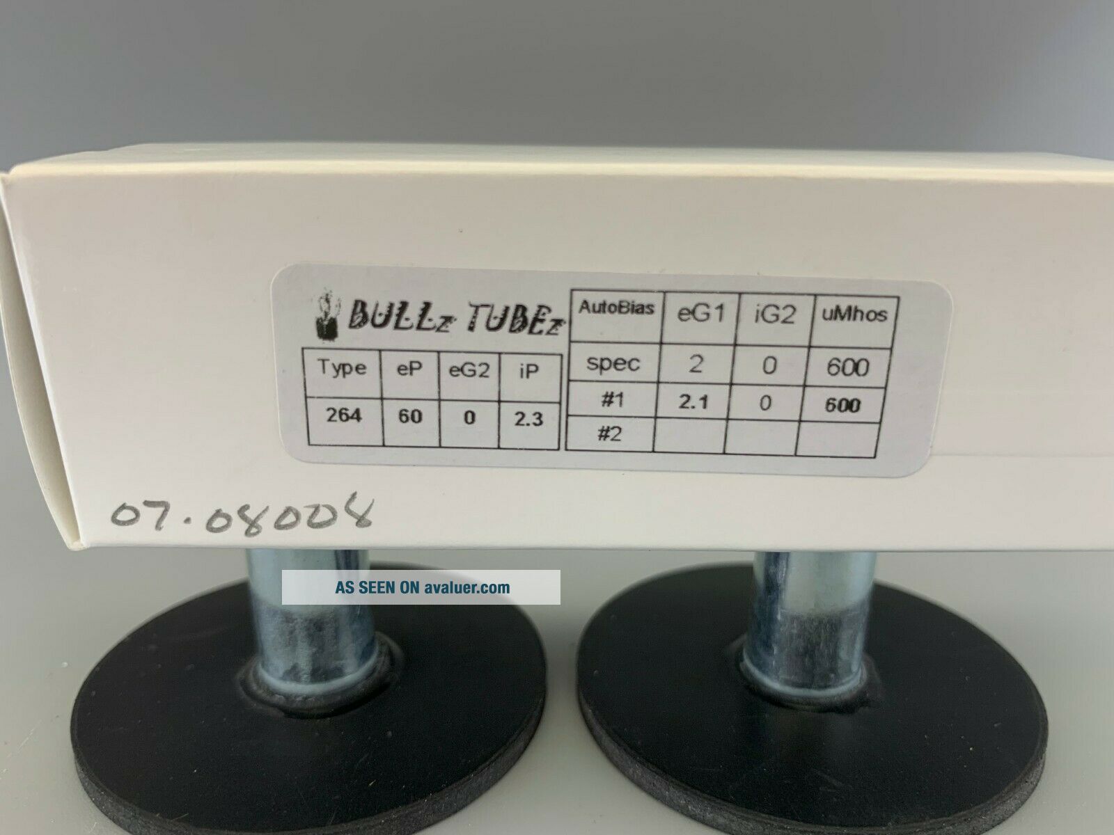 Western Electric 264C Triode Vacuum Tube - TESTS As NOS On AT1000 ...