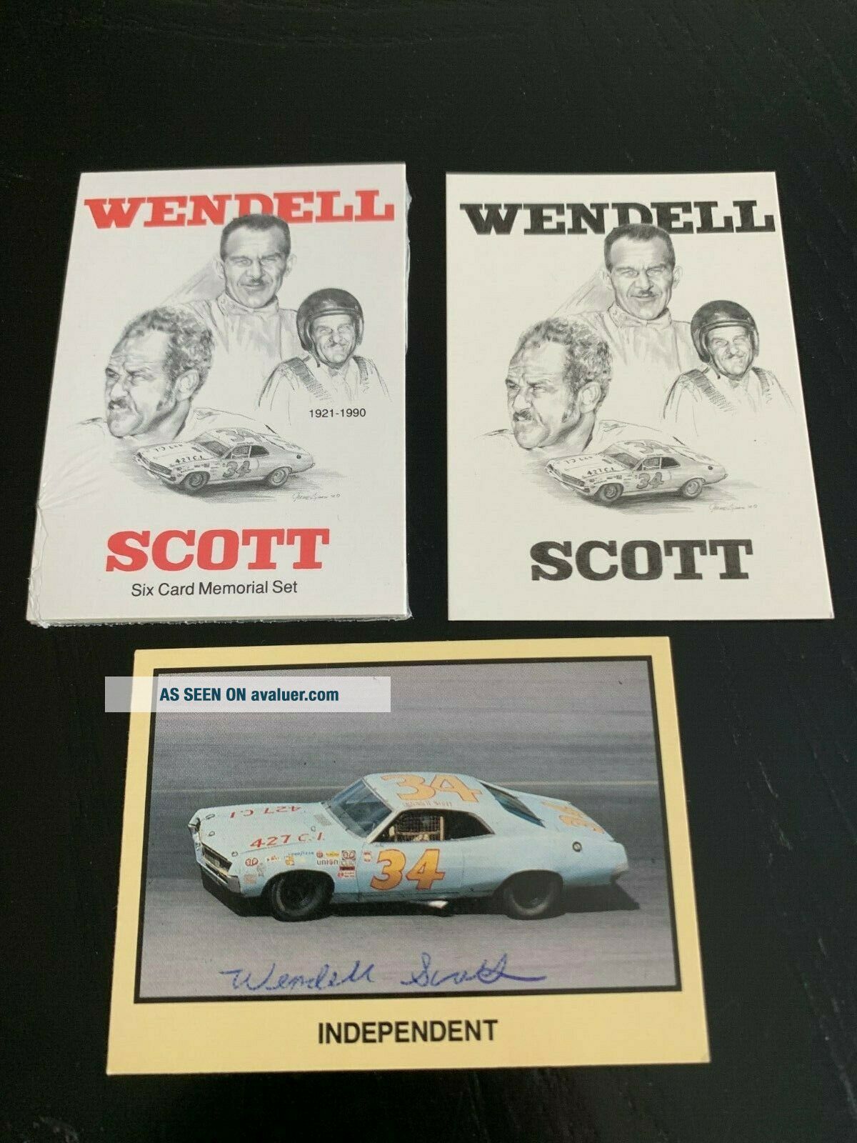 Vintage Wendell Scott Autographed NASCAR Legends Card W/card Set ...