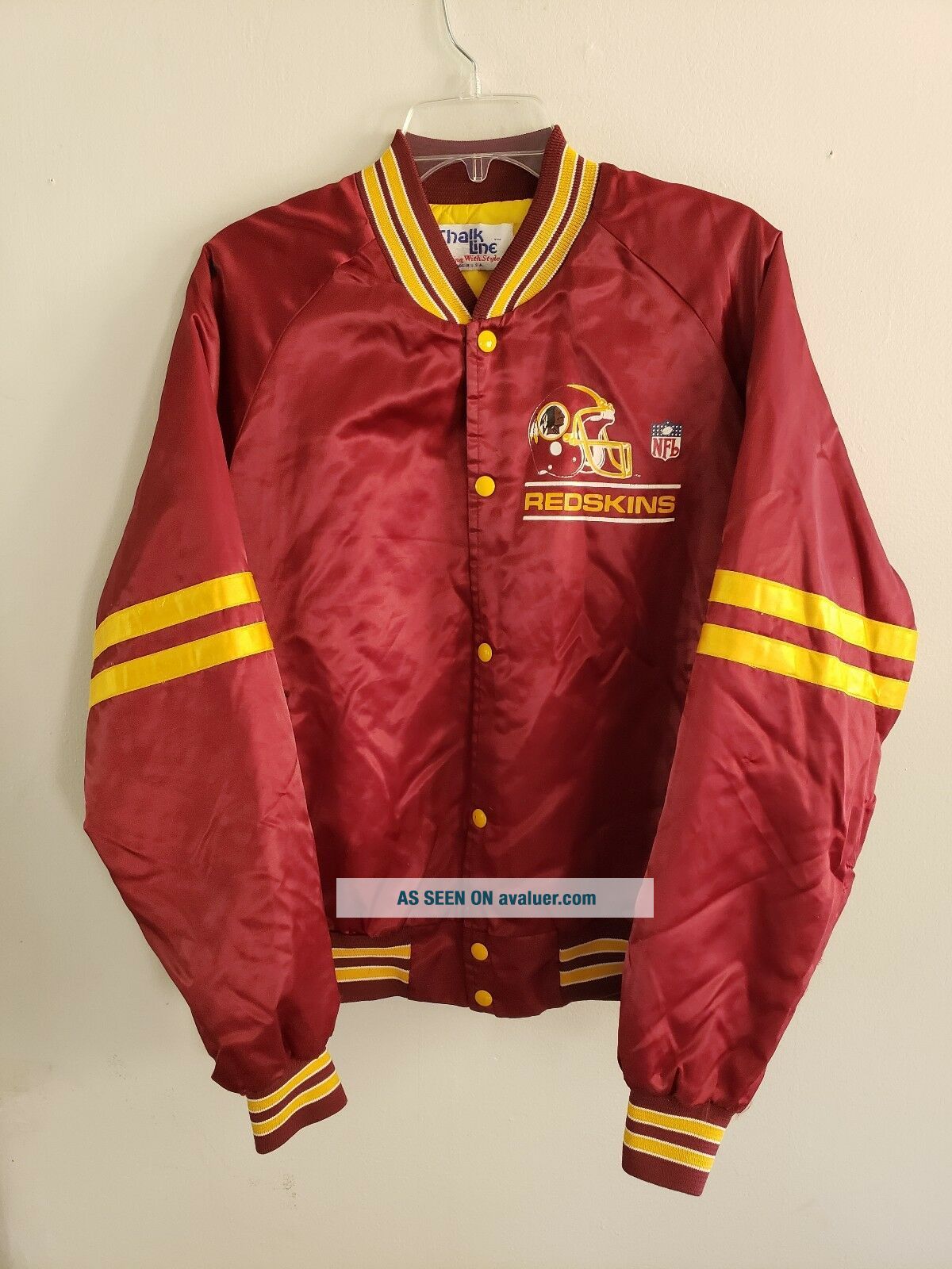 Vintage 80s 90s Chalk Line NFL Washington Redskins Satin Jacket Mens M ...