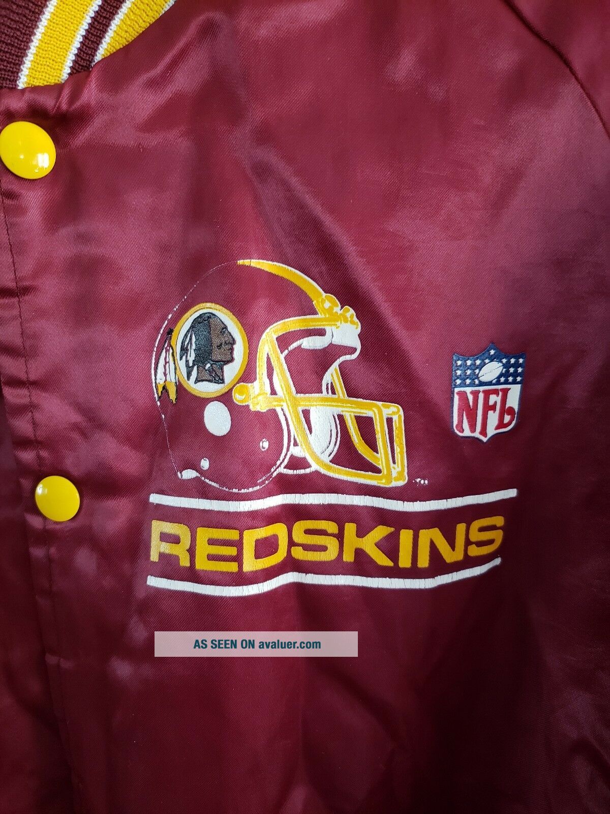 Vintage 80s 90s Chalk Line NFL Washington Redskins Satin Jacket Mens M ...