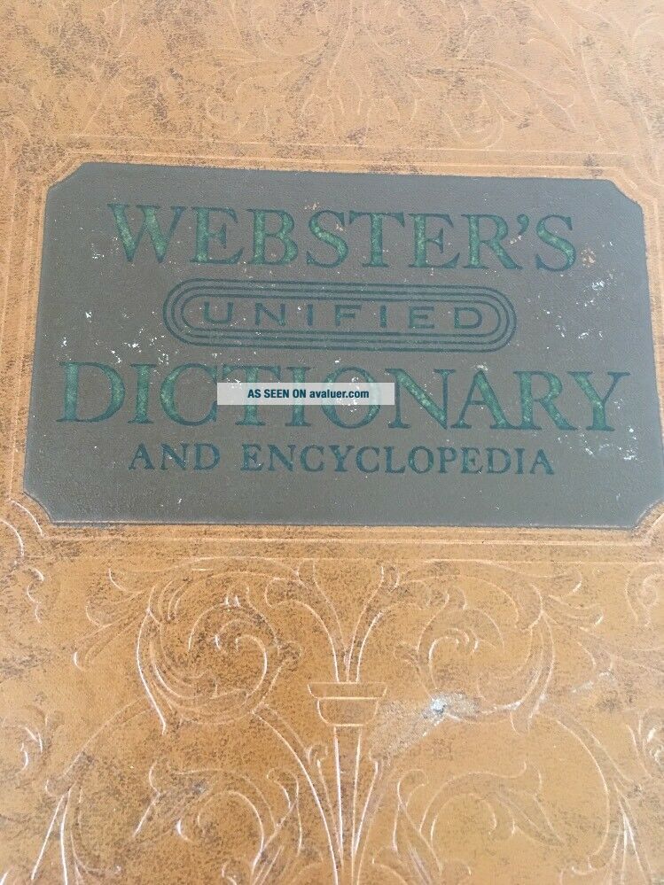 Vintage 1959 Webster ' S Unified Dictionary And Encyclopedia | #7209245