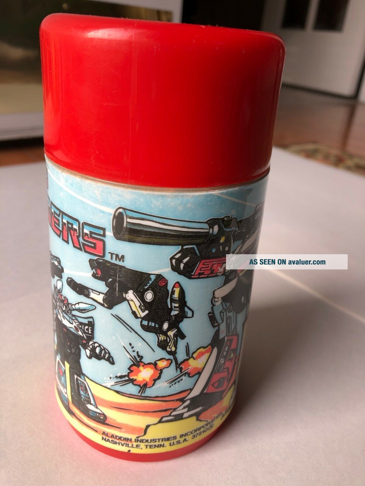 VINTAGE 1984 Hasbro TRANSFORMERS Aladdin Lunch Box Thermos | #7195040
