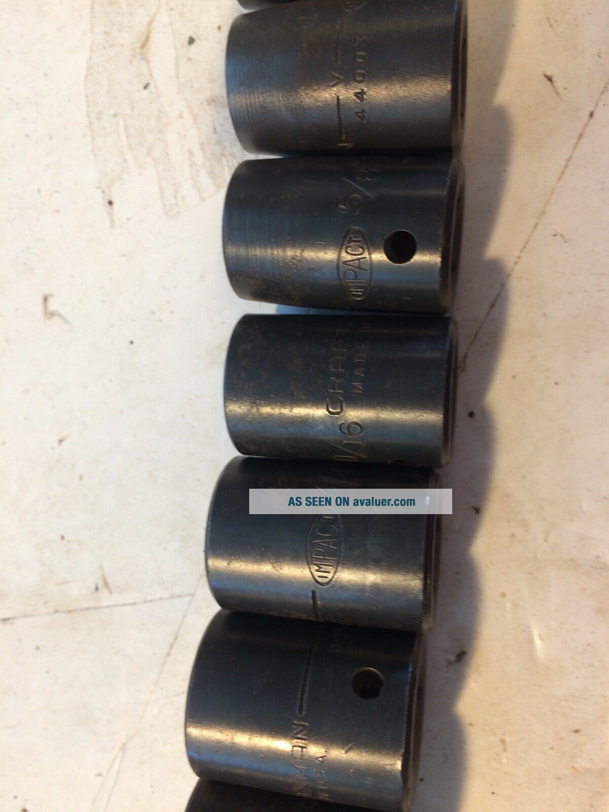 Craftsman Impact Socket Set. Vintage - V - Series 1 In T0 7 1/6 W/ Tray ...