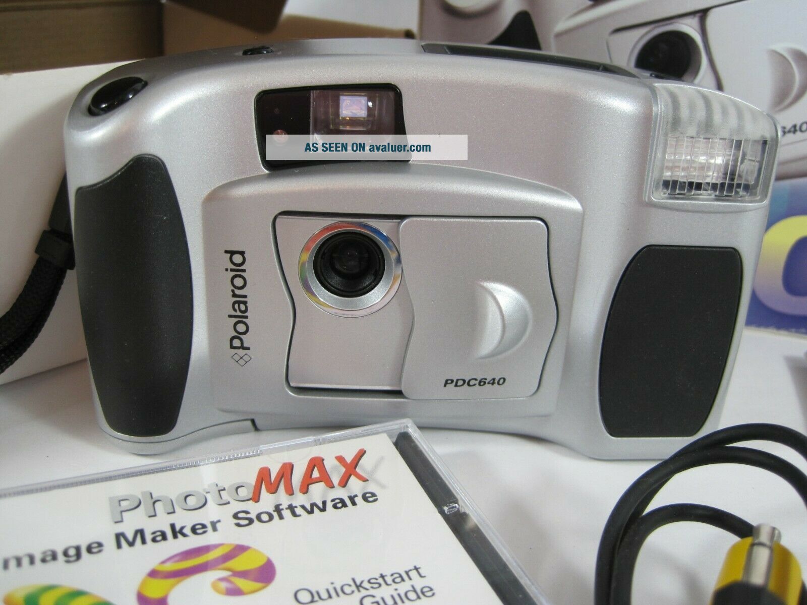 VINTAGE Polaroid Photo Max PDC640 Digital Camera With Cord & Software ...