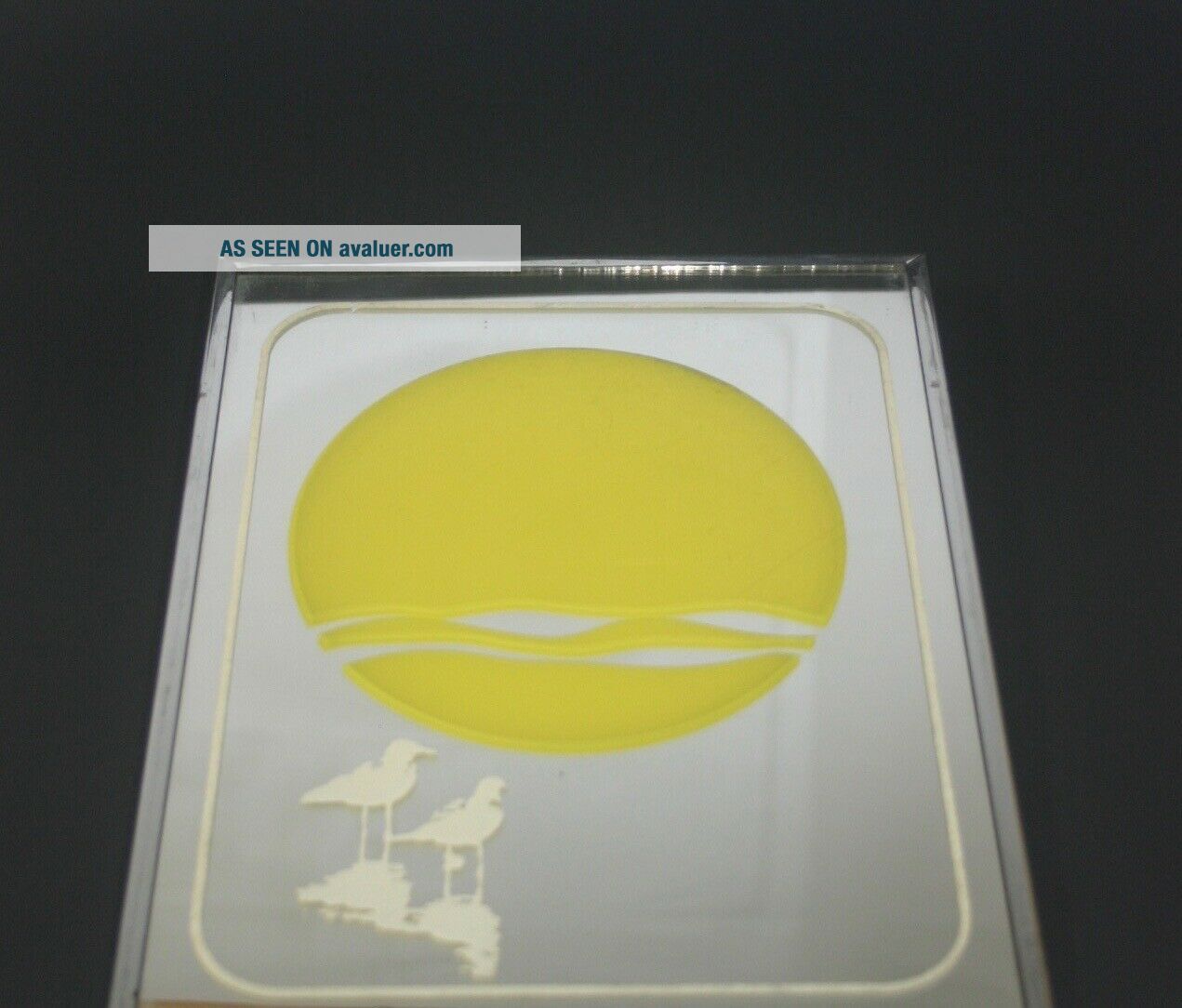 VTG 1970s Sunset Birds Screen Print On Glass Brytone Mirror Wall Art ...