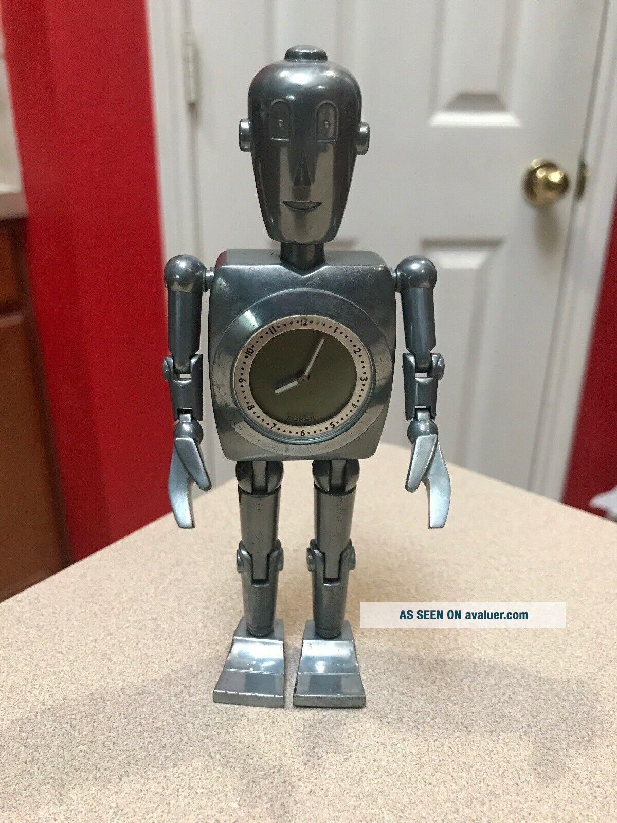Vintage FOSSIL " Stan The Big Tic Man” Chrome Stainless Steel Robot ...
