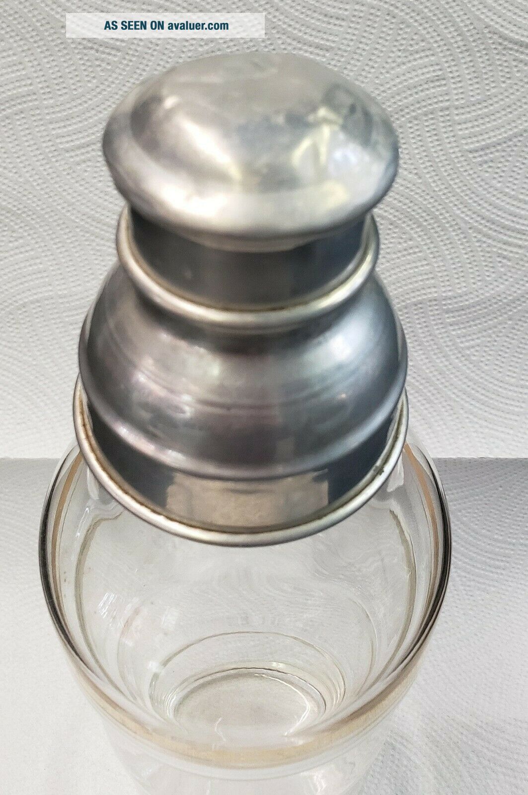 Vintage ART DECO Cocktail Shaker For PHILCO RADIO BAR Fostoria Glass ...