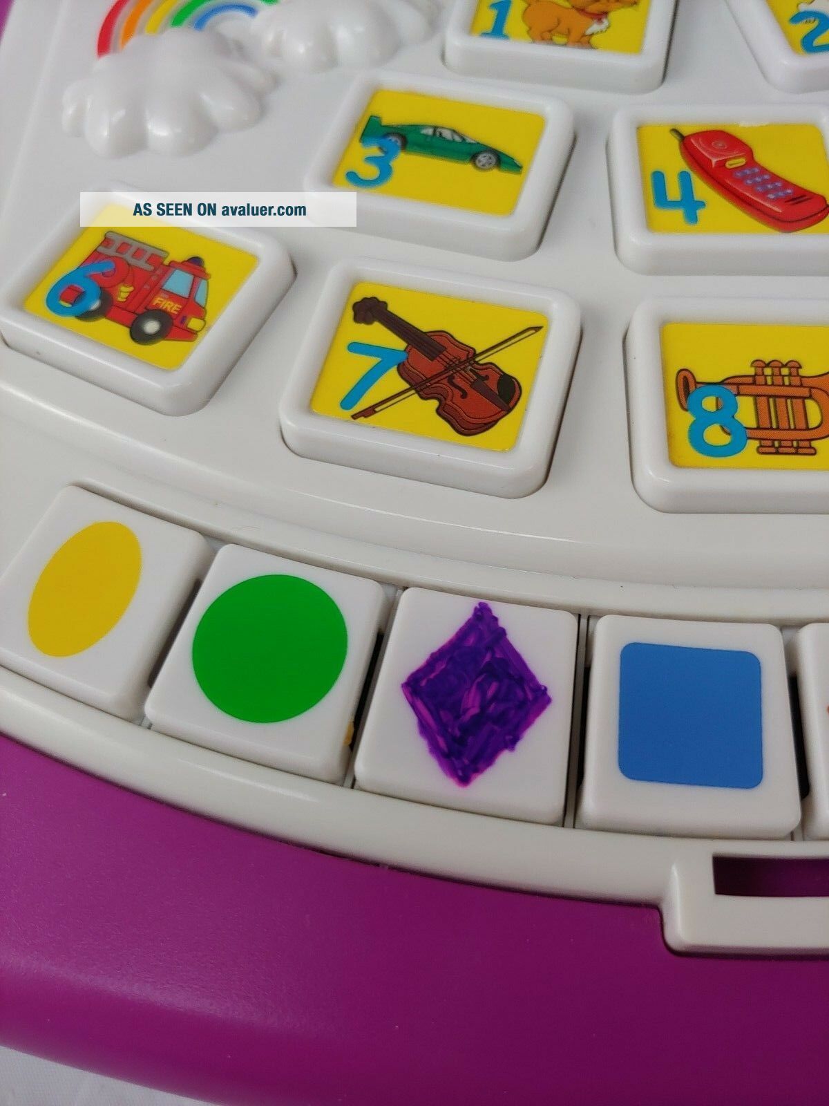 Vintage Barney ' S Learning Laptop Toy 1999 Learning Numbers Shapes ...