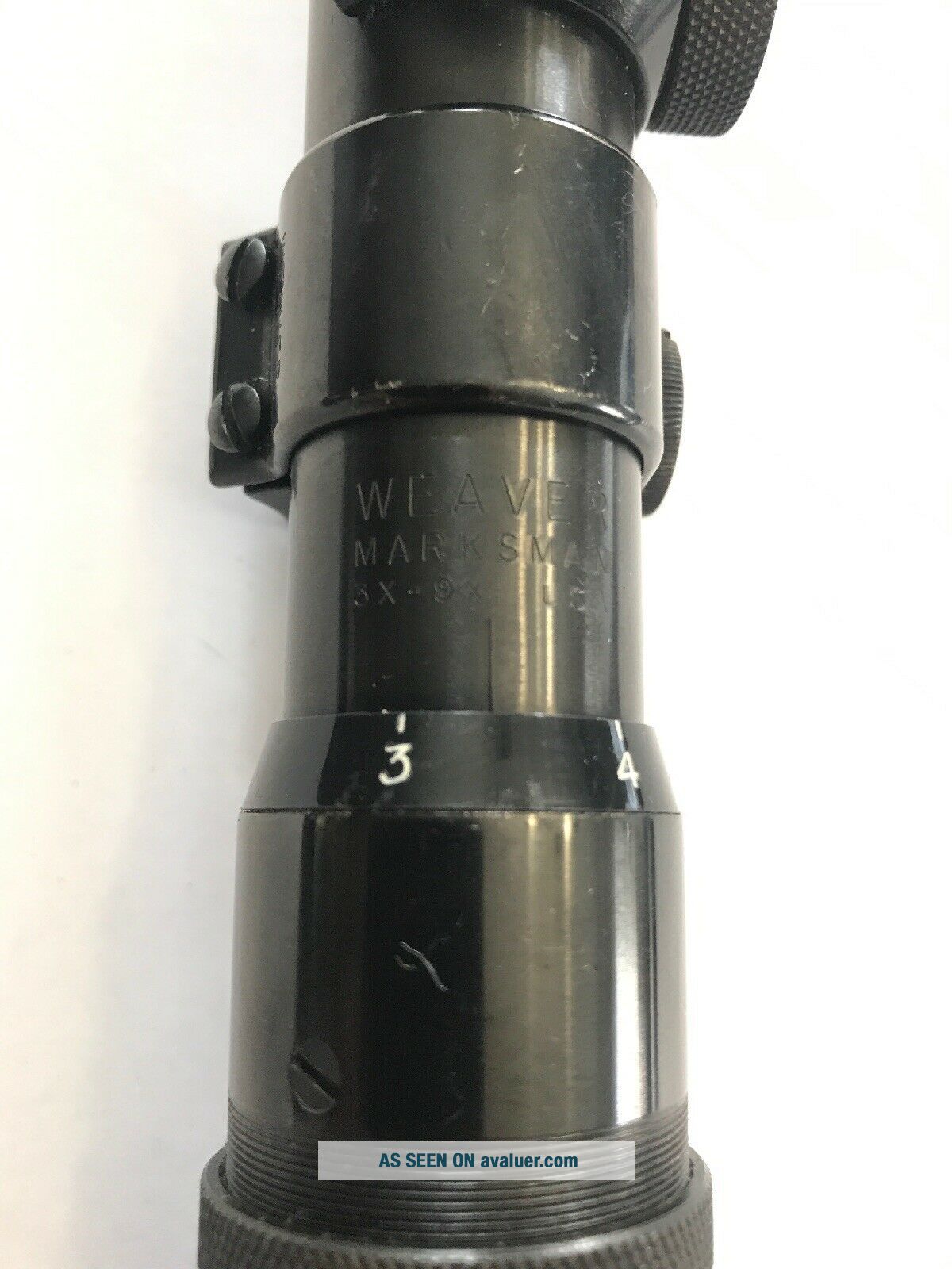 VINTAGE WEAVER MARKSMAN 3X - 9X CLEAR OPTICS RIFLE SCOPE WITH WEAVER ...