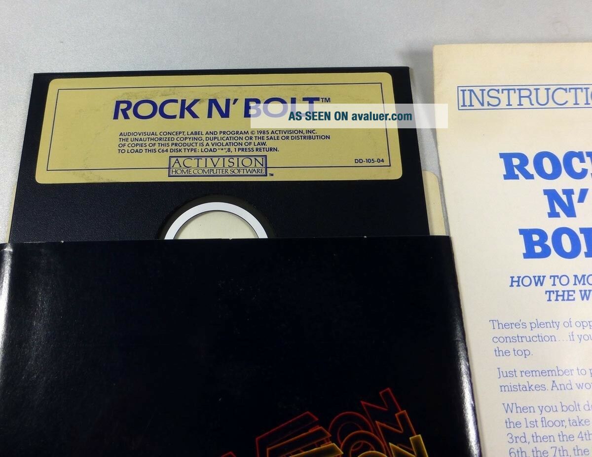 Commodore 64/128: ROCK N BOLT For C64 Disk - By ACTIVISION | #7240168