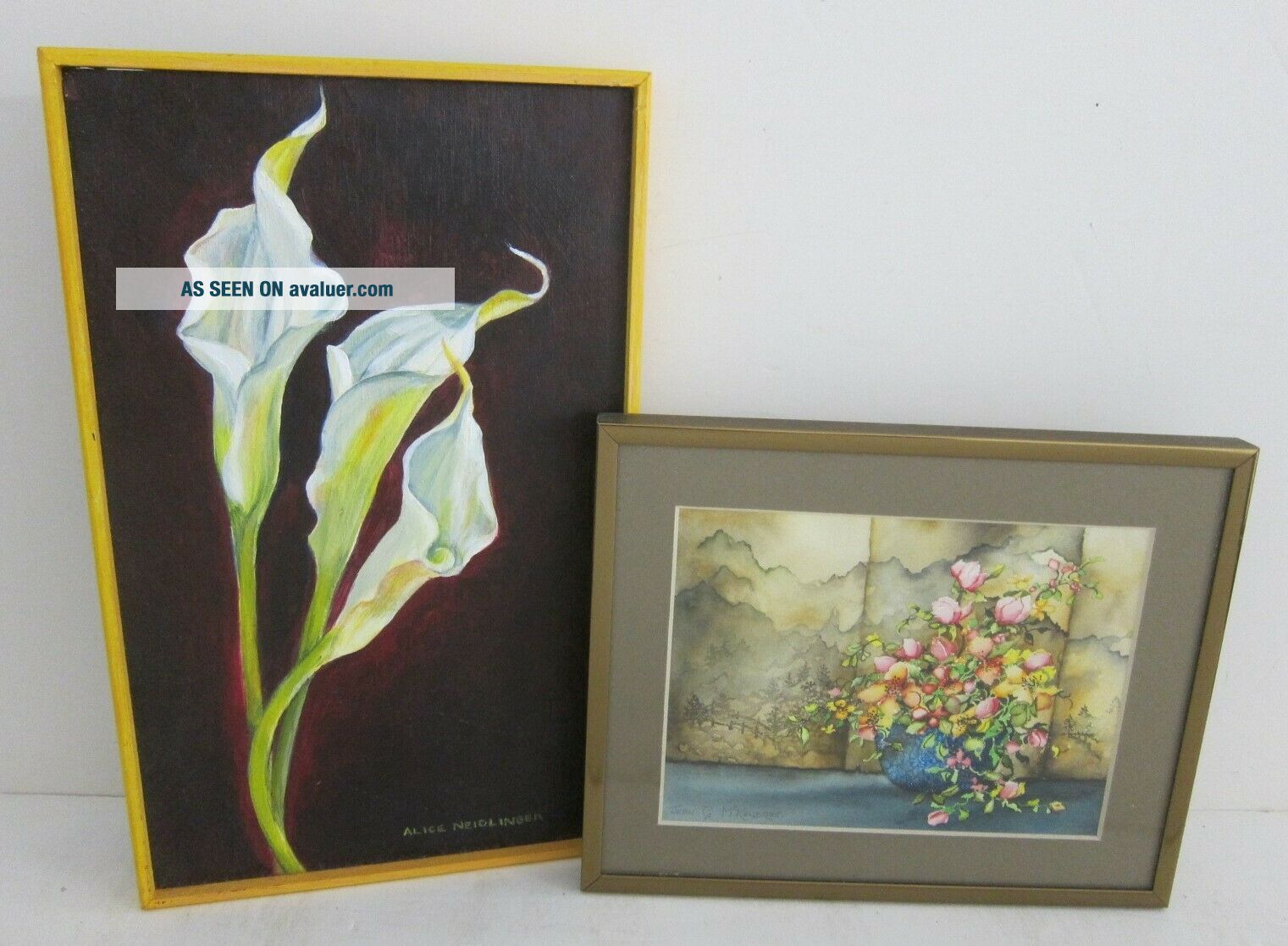 Jean McKendree & Alice Neidlinger Signed VTG Floral Still Life ...