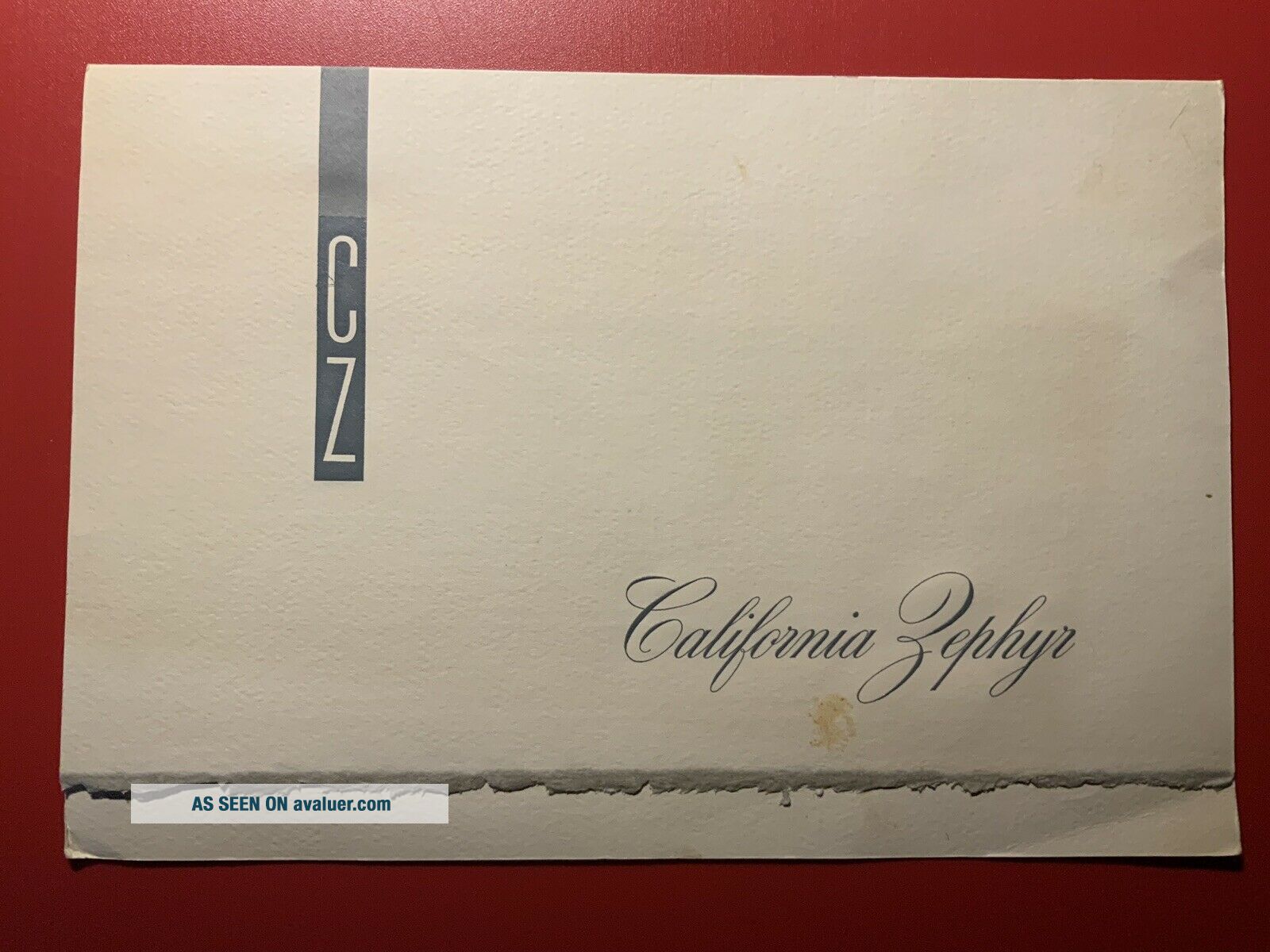 California Zephyr Select Dinners Menu 1963 1960s Vintage Train Menu ...