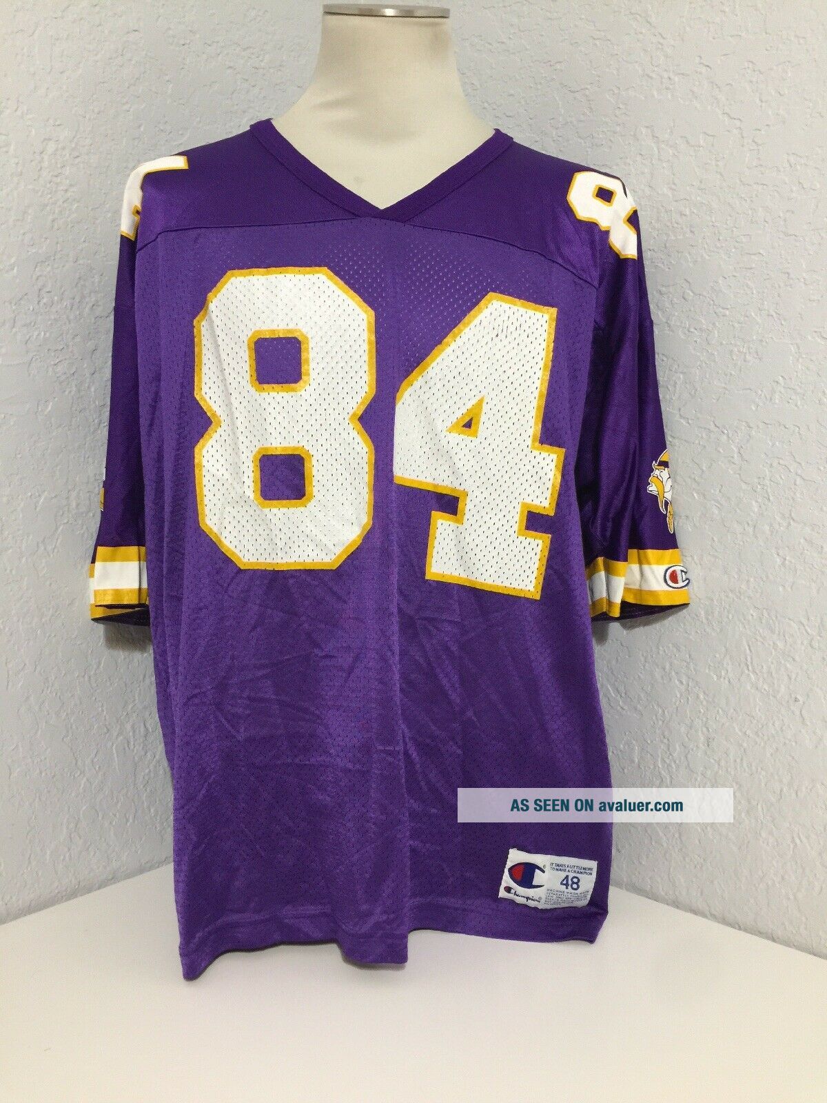 Vintage Authentic Champion NFL Minnesota Vikings 84 Randy Moss Jersey ...