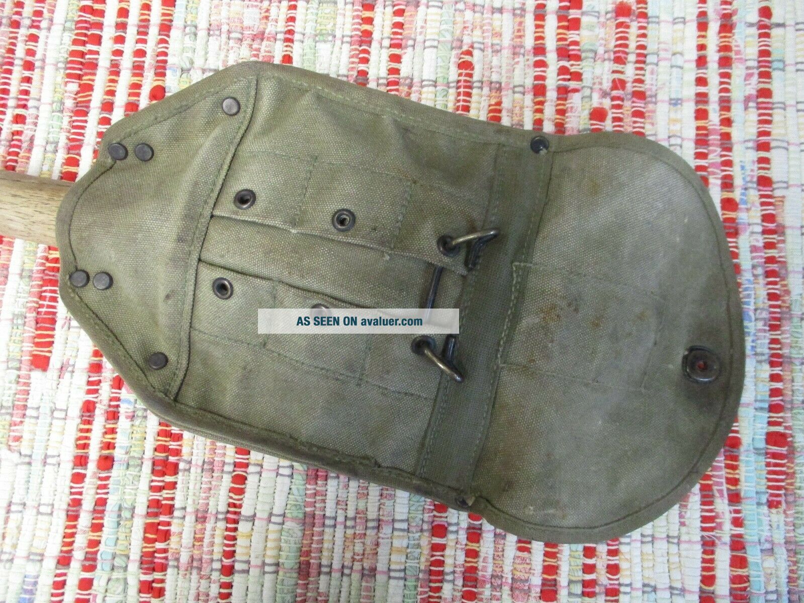 Vintage WW2 Army Folding Shovel Trench Tool W/Pouch | #7311344