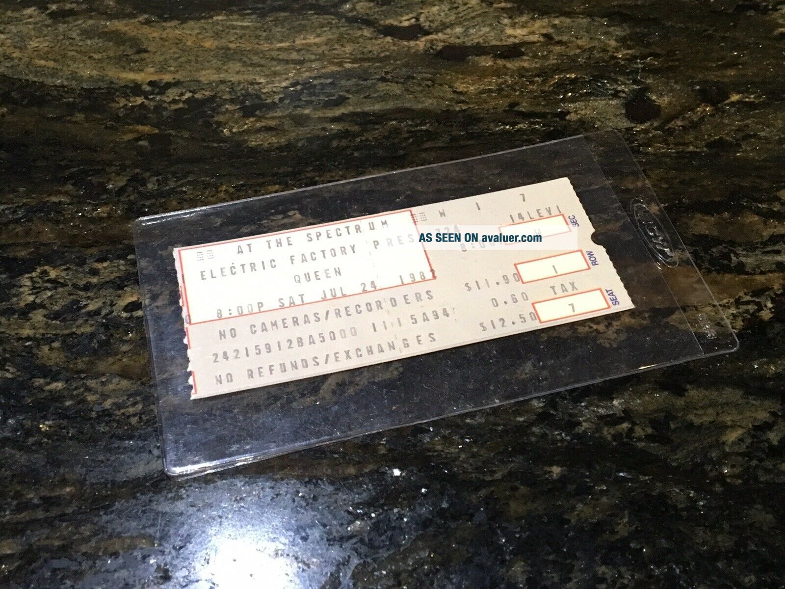 Vtg Pristine QUEEN Freddie Mercury Concert Ticket Stub July 24 1982 ...