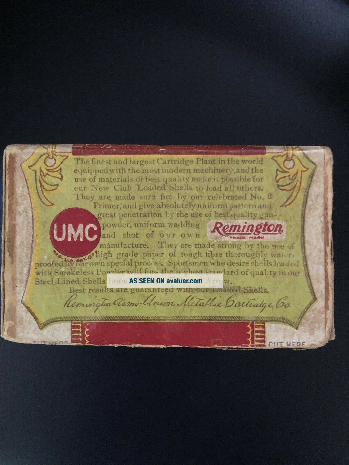 Remington UMC 12 Ga Club Two - Piece Empty Shotgun Shell Box | #7327735
