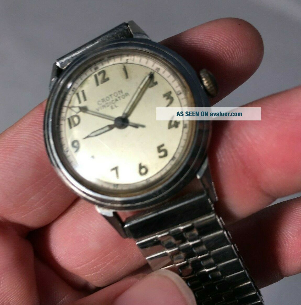 VTG CROTON VINDICATOR EL Wrist Watch Steel Waterproof INCABLOC Shock ...