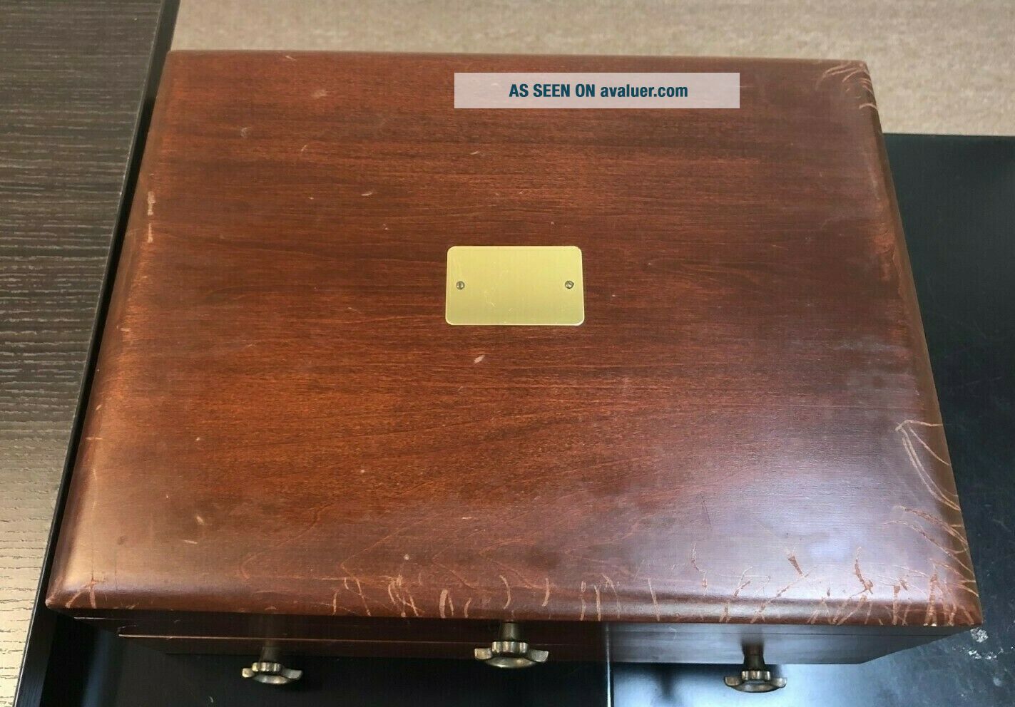 Vintage Reed & Barton Silver Flatware Chest Storage Box | #7344146
