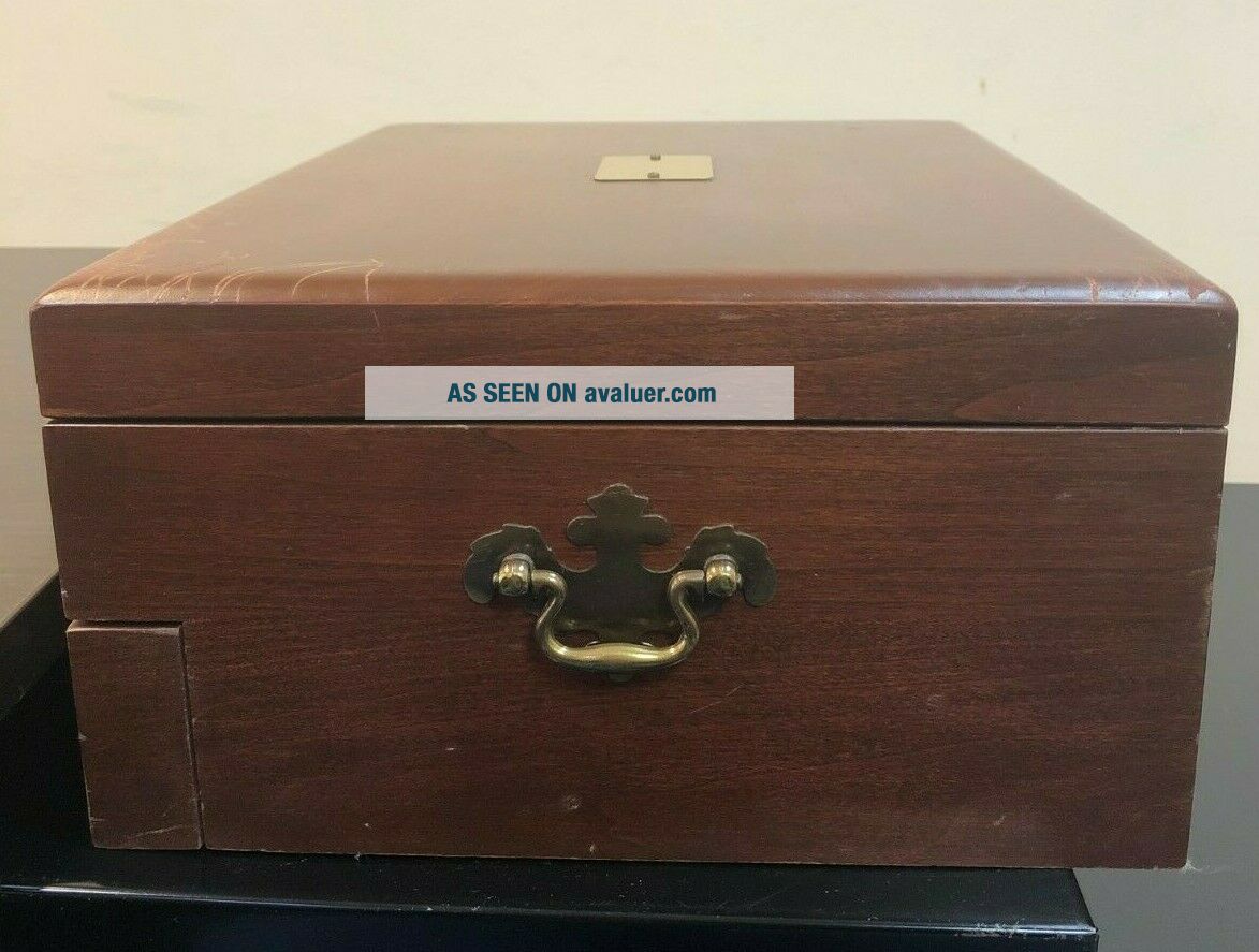 Vintage Reed & Barton Silver Flatware Chest Storage Box | #7344146