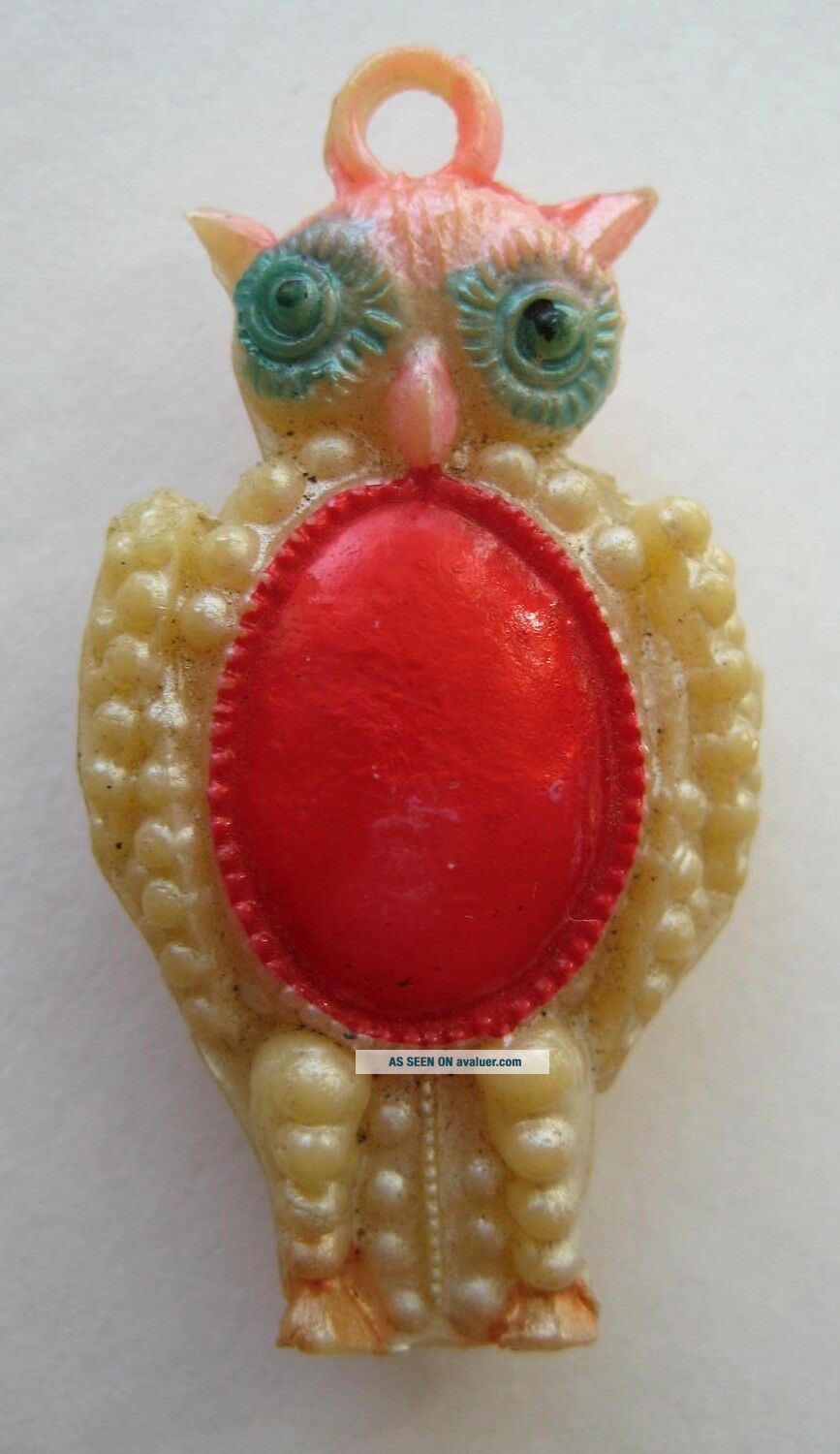 1940 ' S VINTAGE Celluloid Pearly OWL Charm Cracker Jack Toy Prize ...