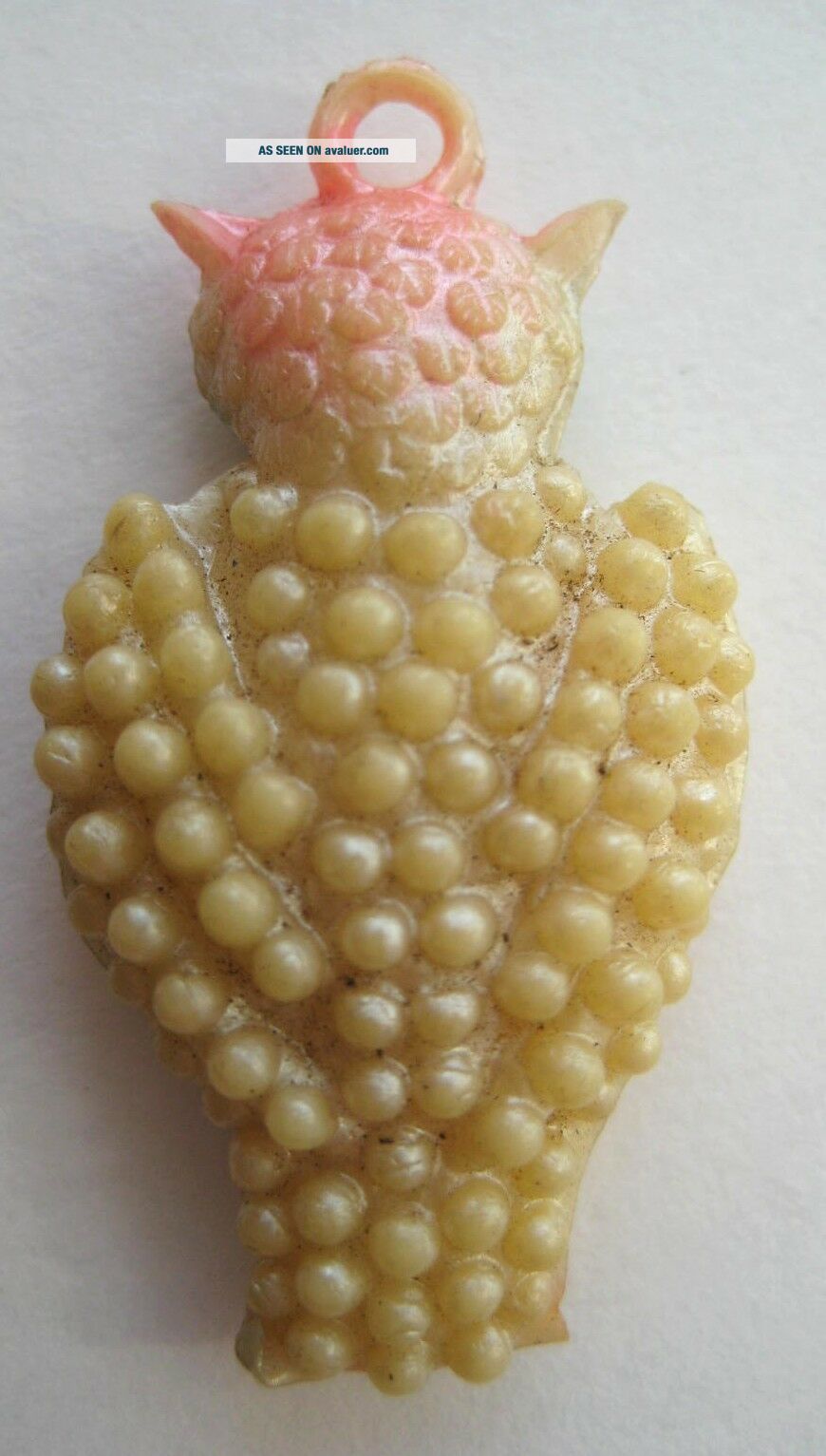 1940 ' S VINTAGE Celluloid Pearly OWL Charm Cracker Jack Toy Prize ...