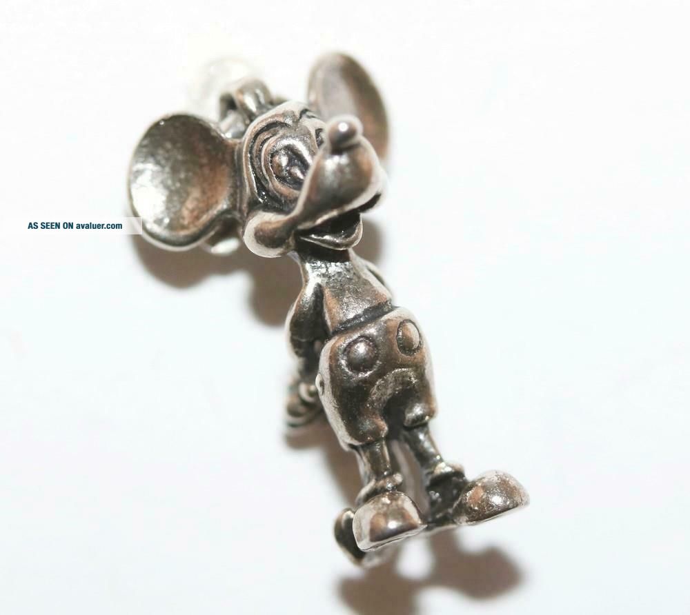 Mickey Mouse Walt Disney Sterling Silver Vintage Bracelet Charm With ...