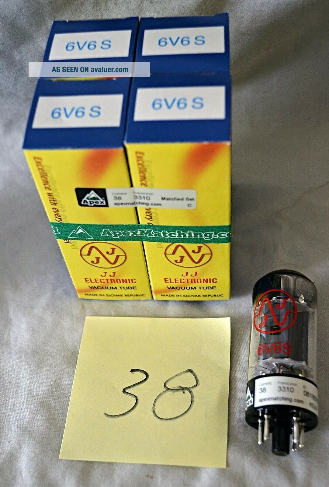 FACTORY Matched Quad Of JJ 6V6S Power Vacuum Tube - APEX - | #7333481