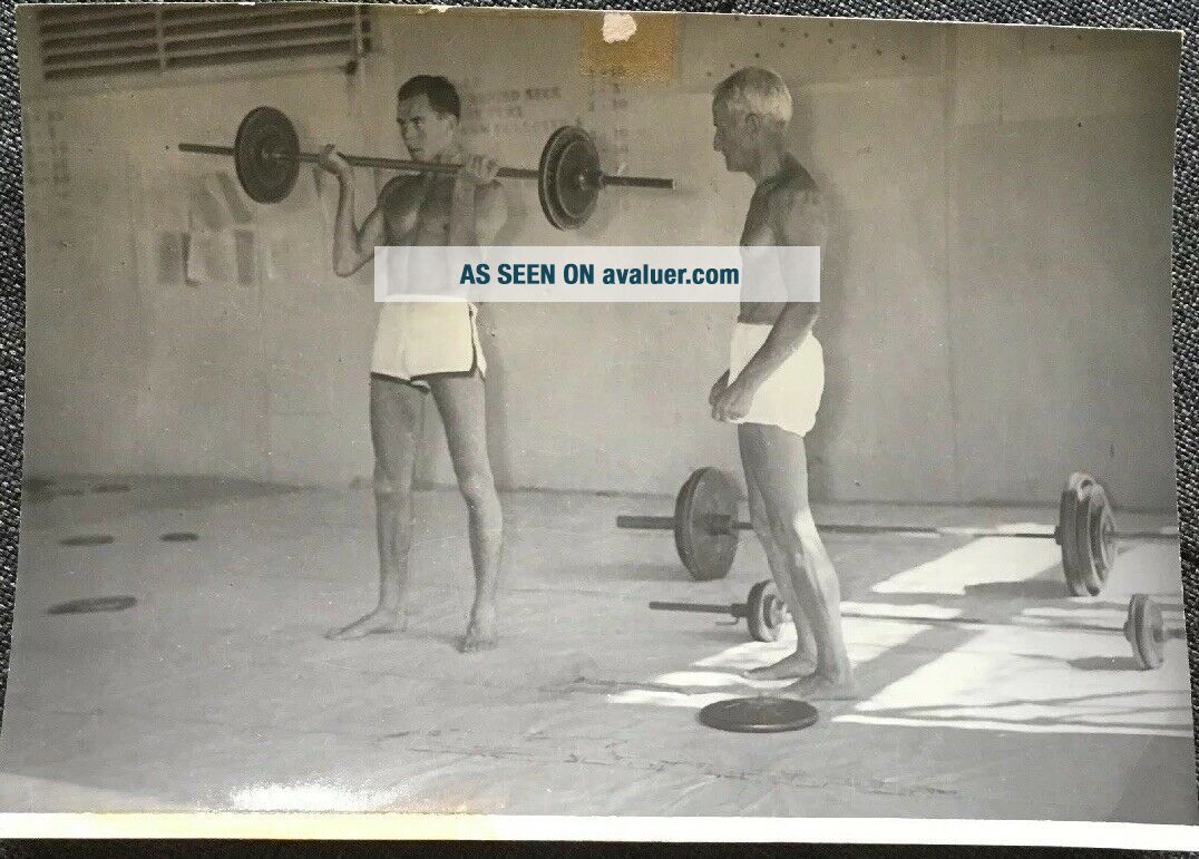 5 Vintage Weightlifting Photos 685lb Good Morning Olympic Lifting ...