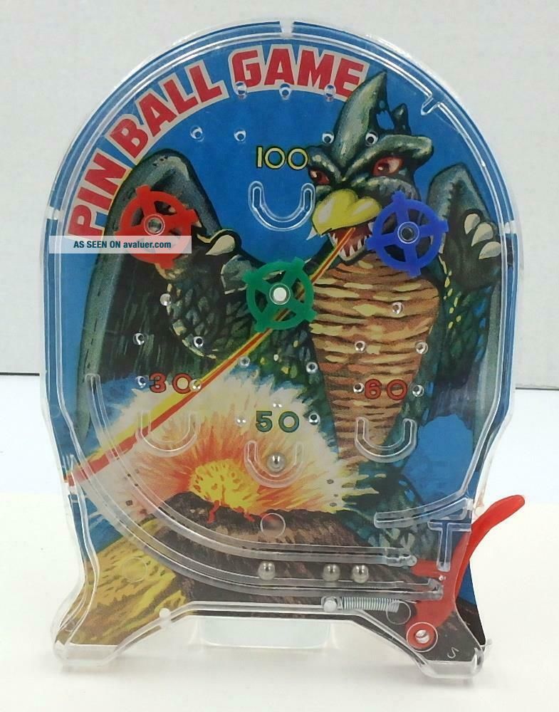 Vintage Japanese Large Hand - Held Pinball Game - Kaiju Monster Rodan ...