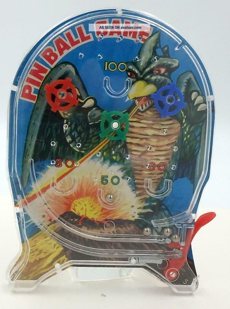 Vintage Japanese Large Hand - Held Pinball Game - Kaiju Monster Rodan ...