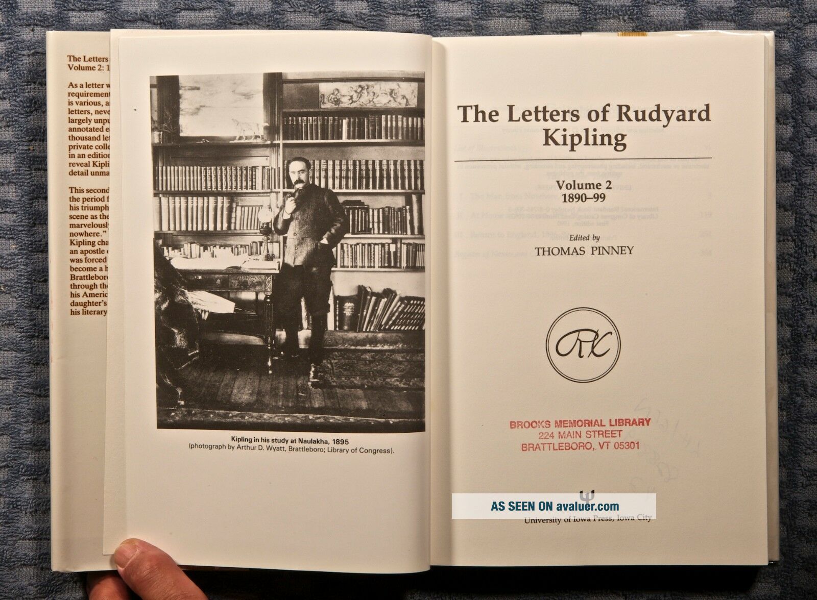 The Letters Of Rudyard Kipling Ed. By Thomas Pinney Vol. 2 1st Edition ...