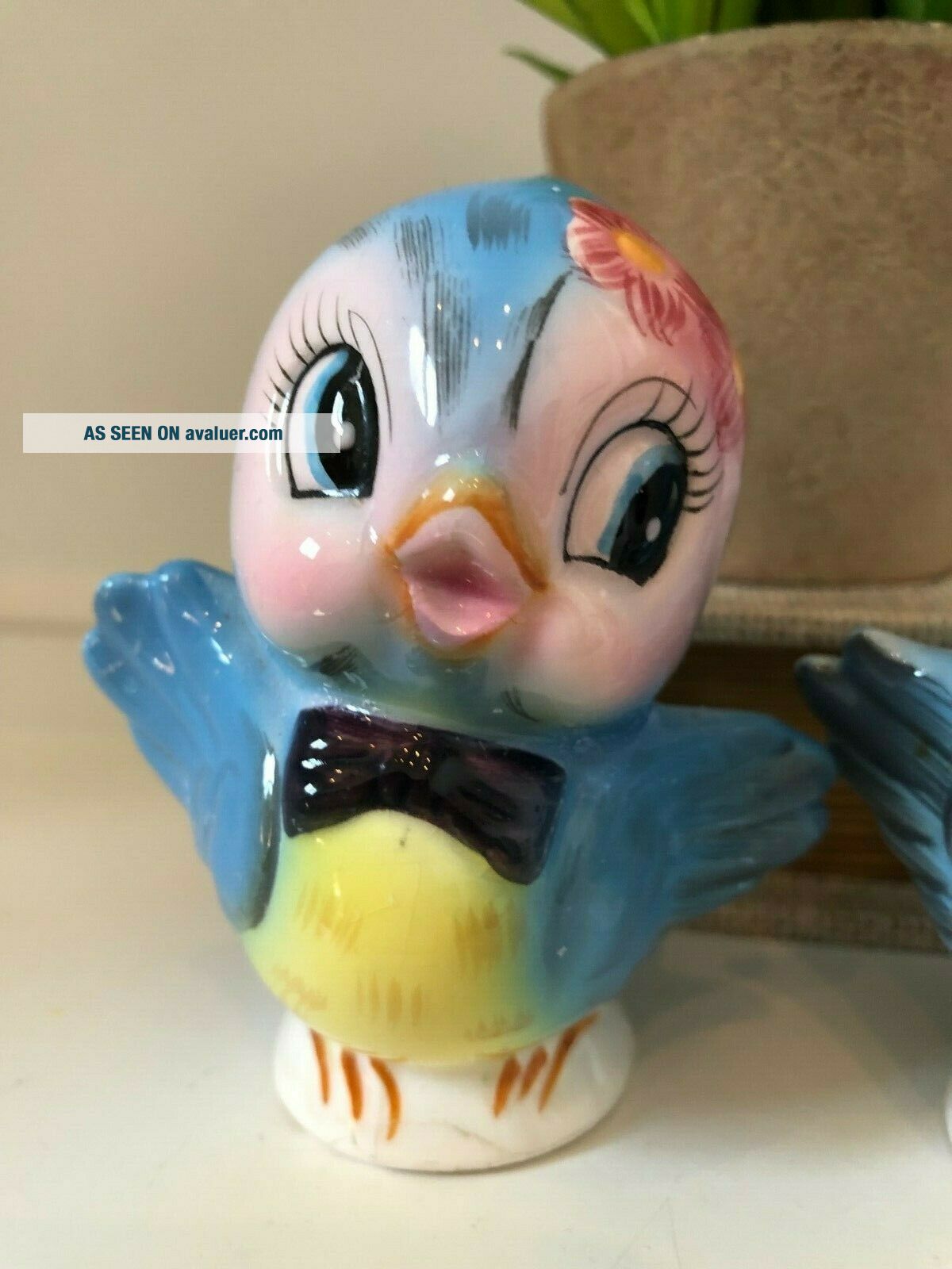 Lefton Blue Bird Salt And Pepper Shakers/Vintage Bluebirds/Ceramic ...