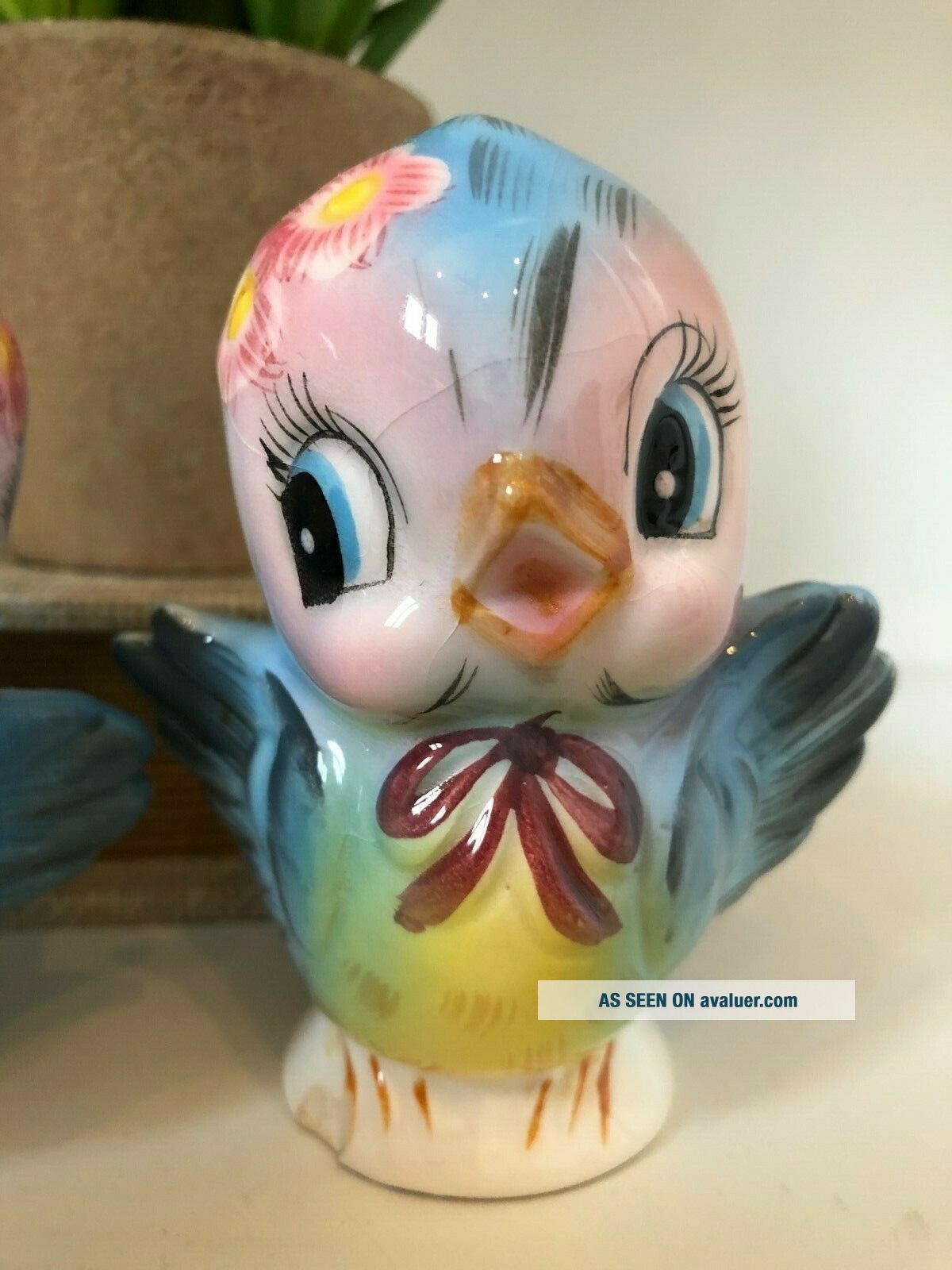 Lefton Blue Bird Salt And Pepper Shakers/Vintage Bluebirds/Ceramic ...