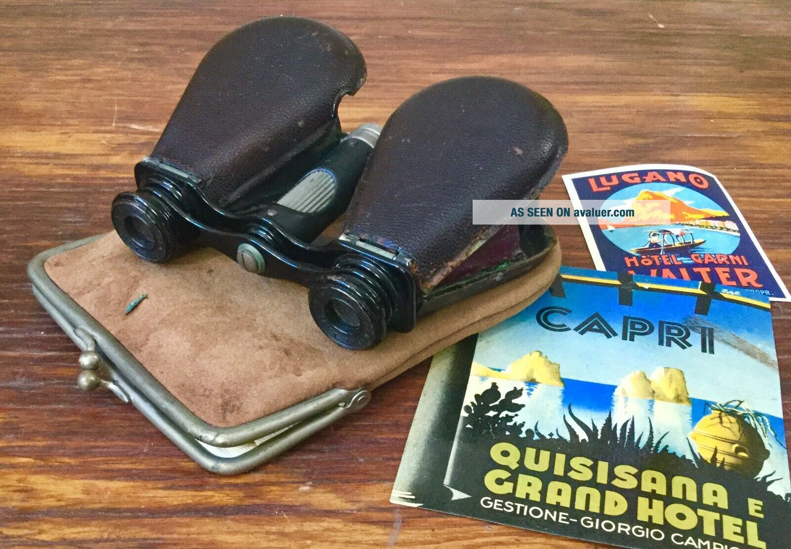 Vintage Lemaire Fabt Paris Folding Opera Glasses Binoculars W/ Leather ...
