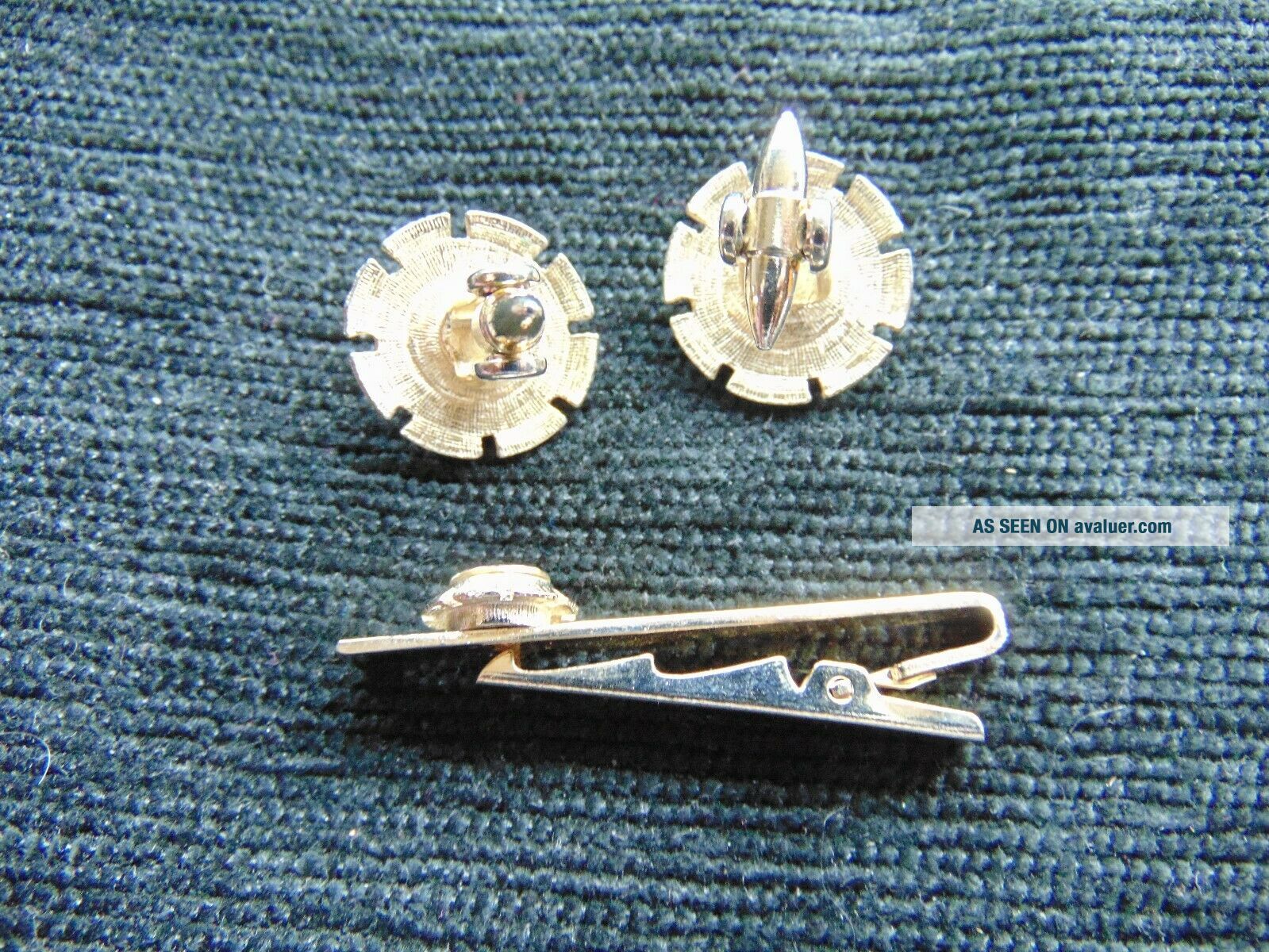 VINTAGE - Stratton Set - Tie Clip And Cuff Links - Wonderful Stones ...