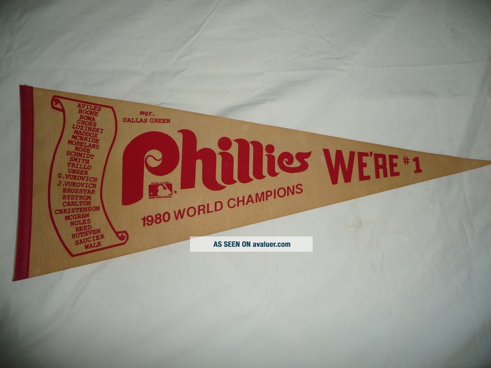 Vintage 1980 Philadelphia Phillies World Series Champions Pennant 12 ...