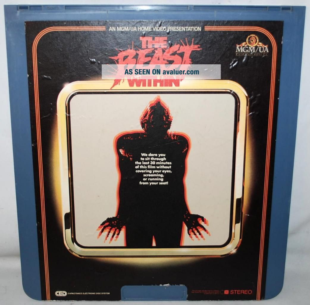 VINTAGE CED VIDEODISC THE BEAST WITHIN MGM/UA | #7430553