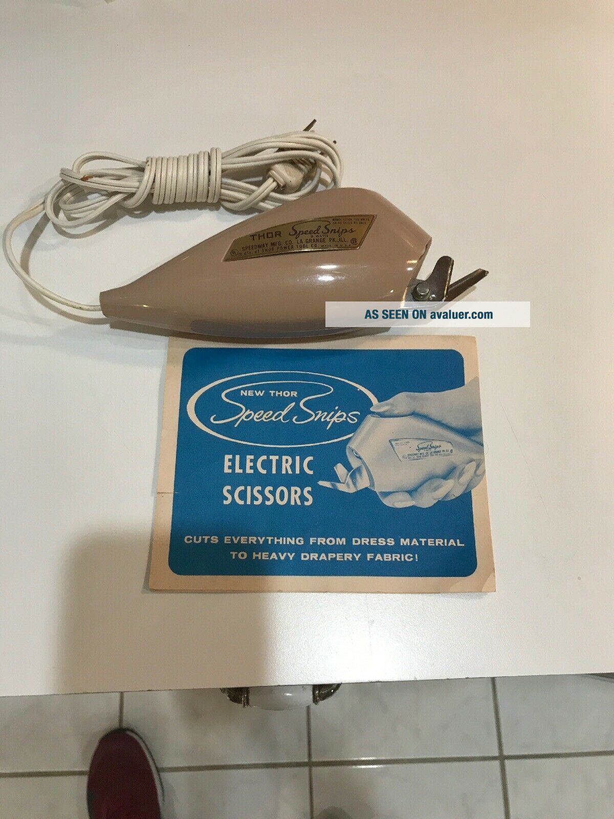 Vintage Thor Speed Snips Electric Scissors Model 1010A With Instruction ...