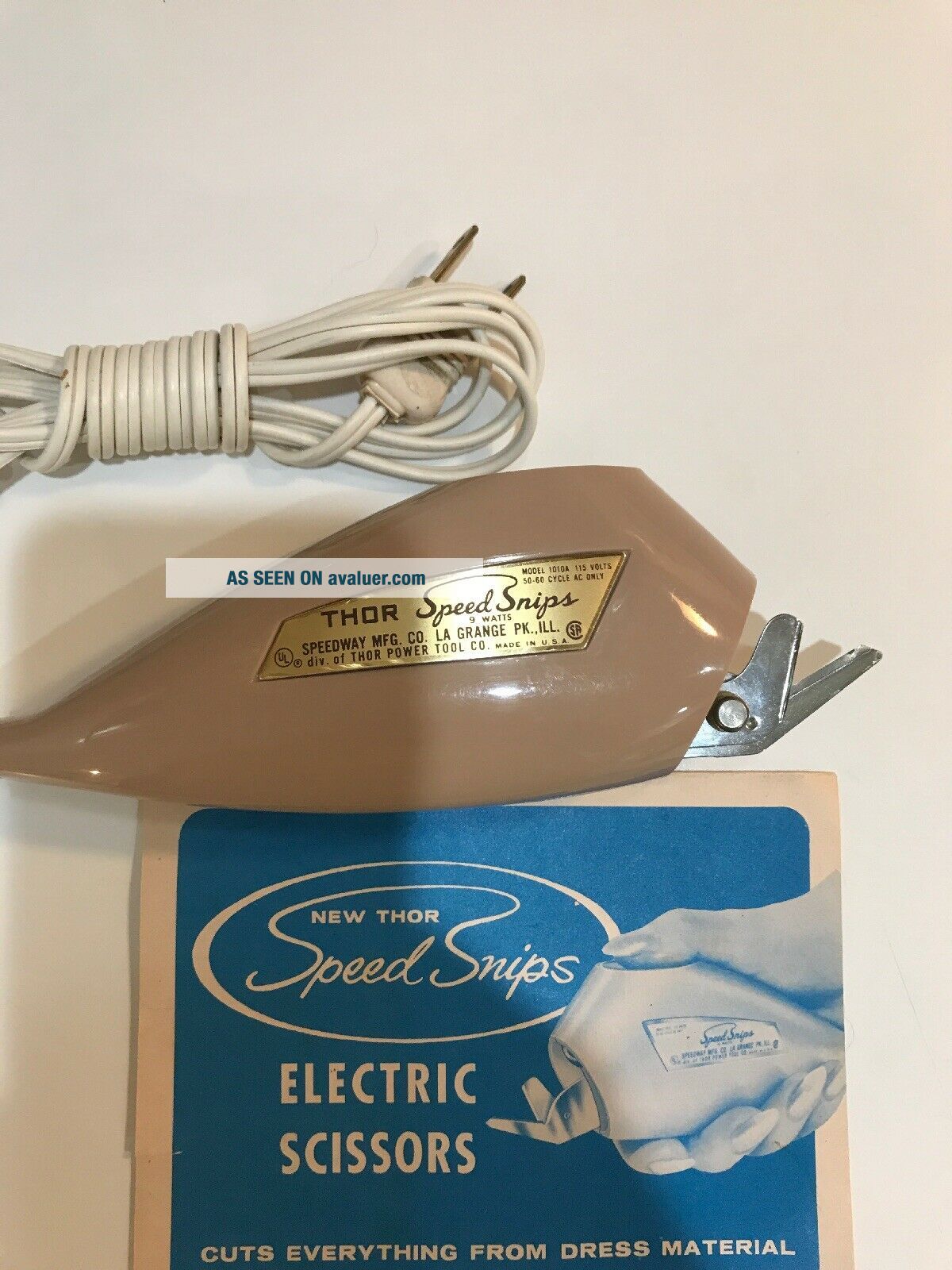 Vintage Thor Speed Snips Electric Scissors Model 1010A With Instruction ...