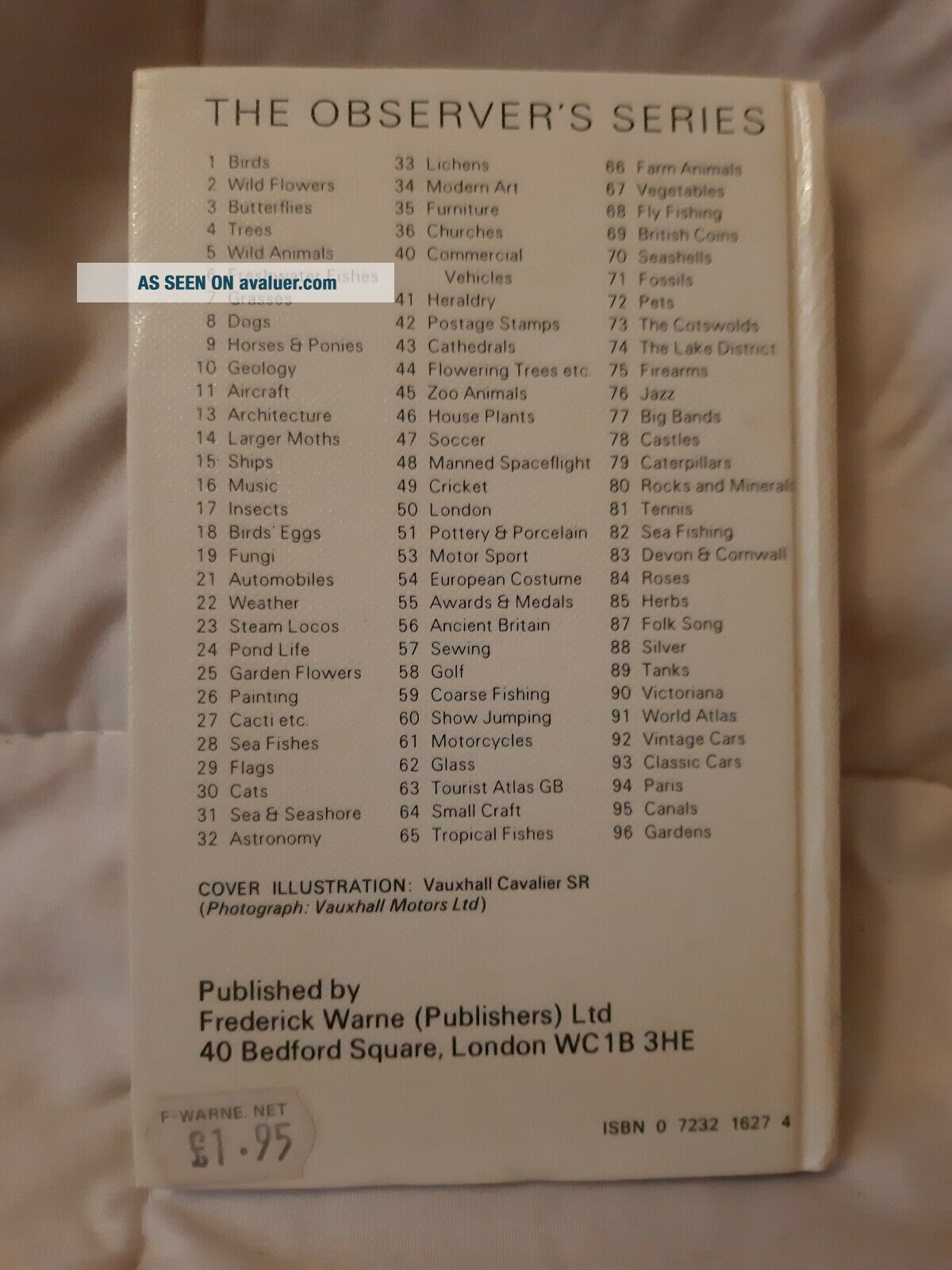 Observers Book Of Automobiles 1st Edition 1955 | #7402192