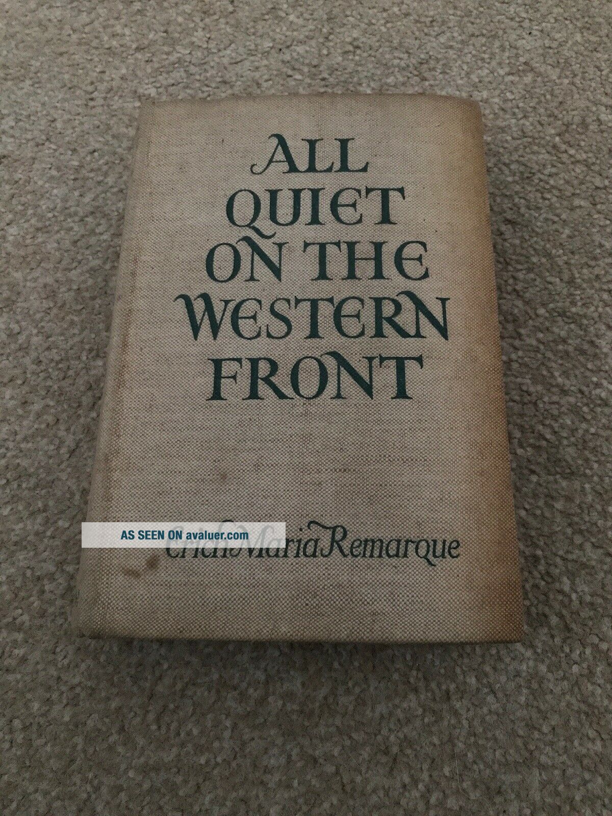 Vintage All Quiet On The Western Front Erich Maria Remarque Book | #7405877