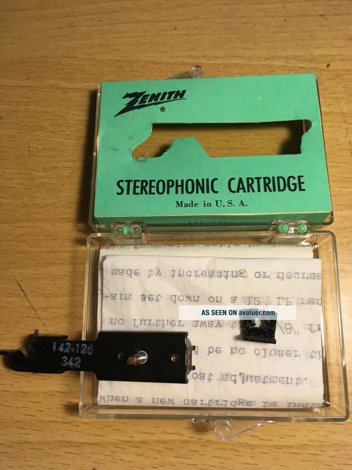 Zenith Stereophonic Cartridge 142 - 126, 127 With Instructions, Vintage ...