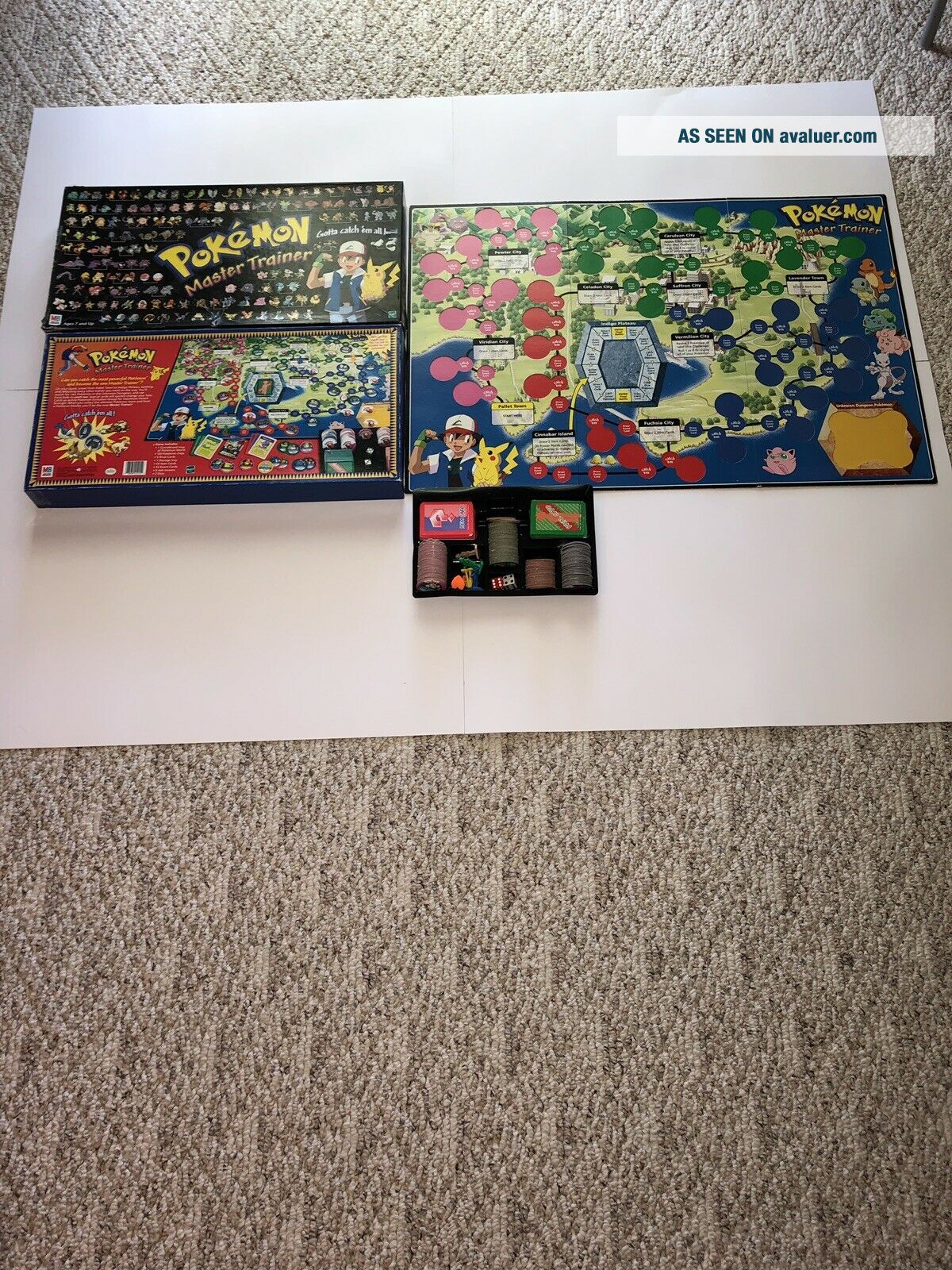 POKEMON MASTER TRAINER Board Game Nintendo 1999 Vintage | #7497477