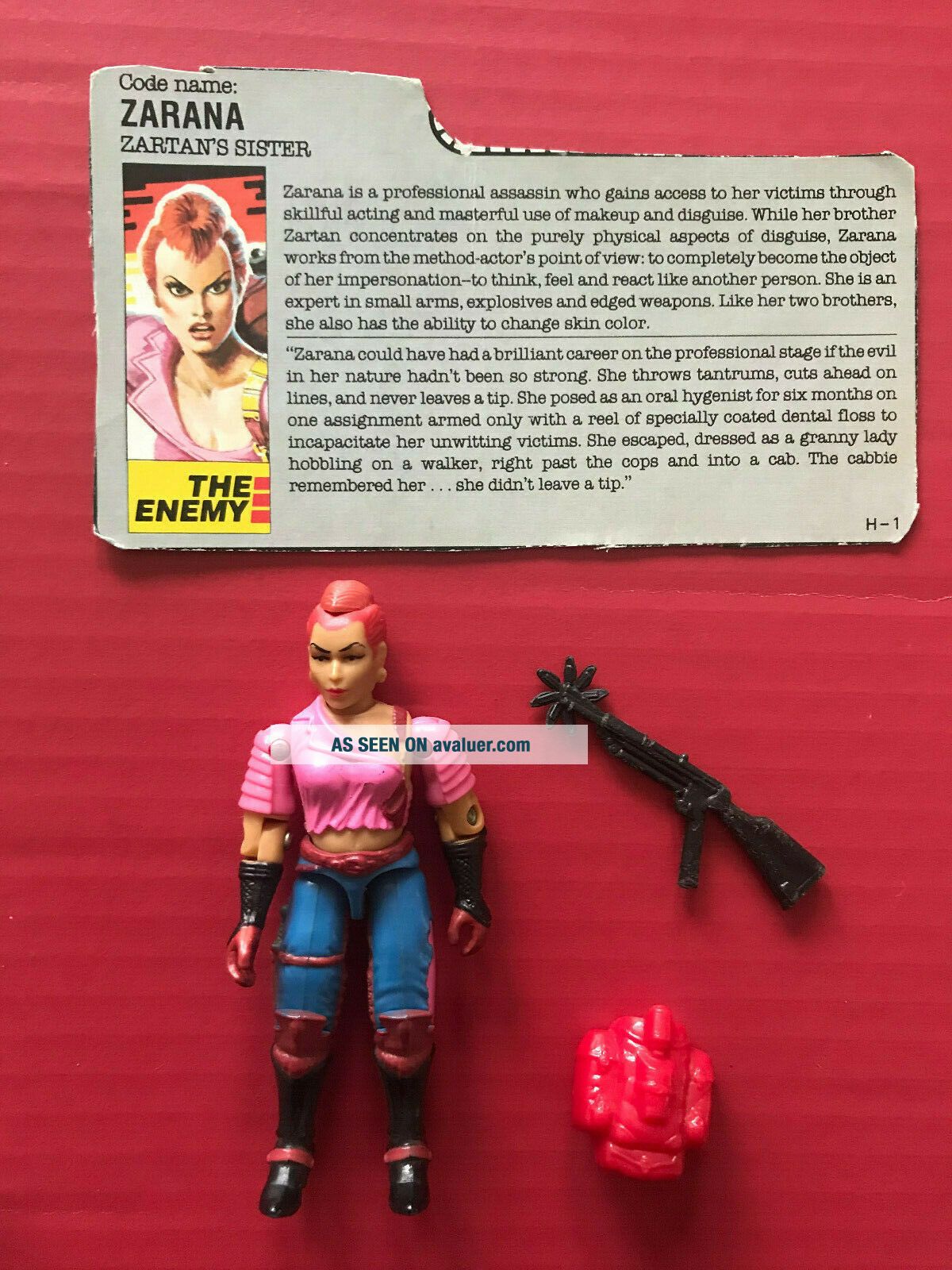 1986 VINTAGE GI JOE ZARANA DREADNOK EARRINGS VERSION 100 COMPLETE W ...