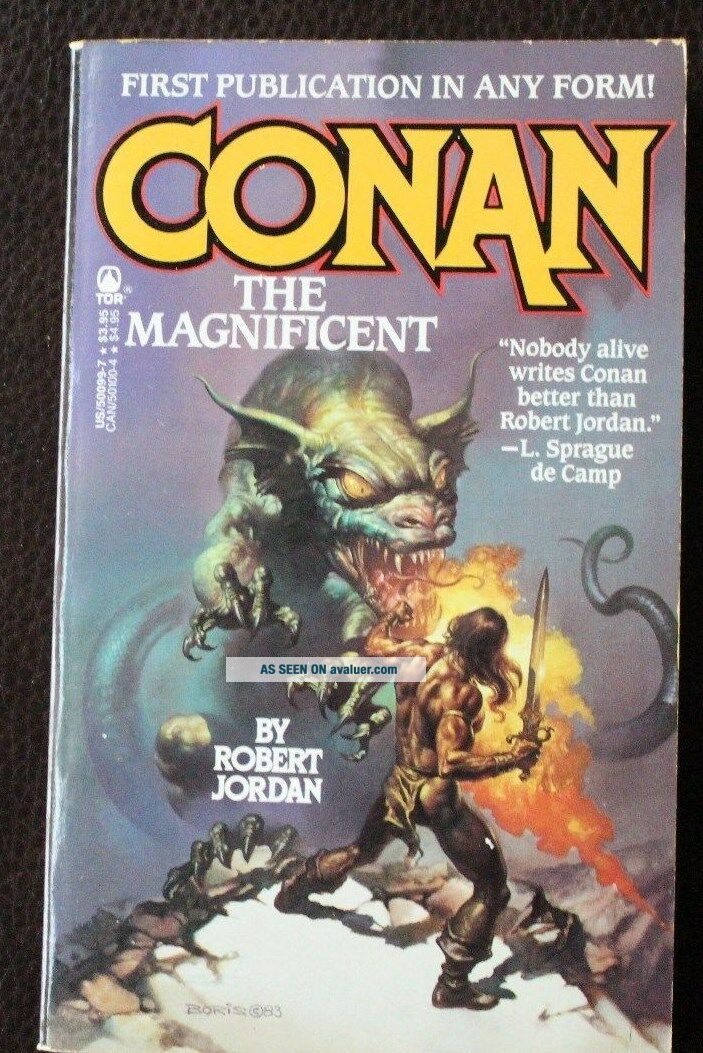 CONAN THE MAGNIFICENT By ROBERT JORDAN VG, BORIS VALLEJO COVER SHARP ...